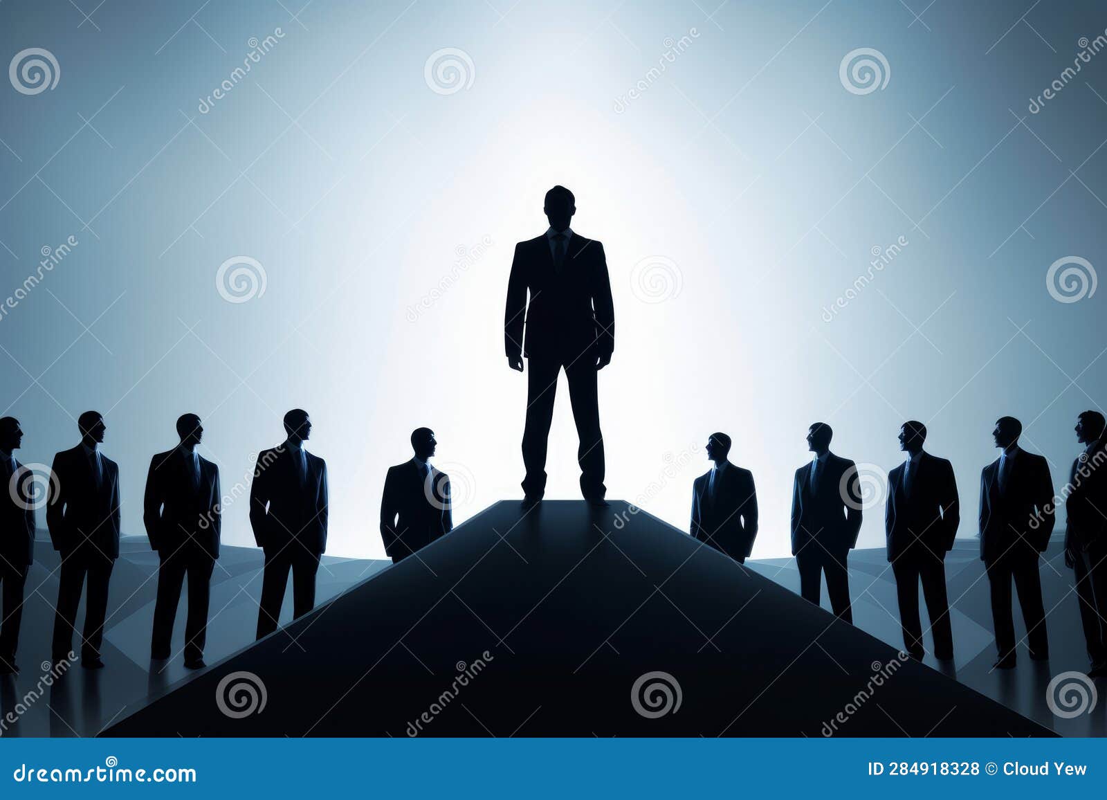 Leader Guide and Mentor Team Stock Illustration - Illustration of ...