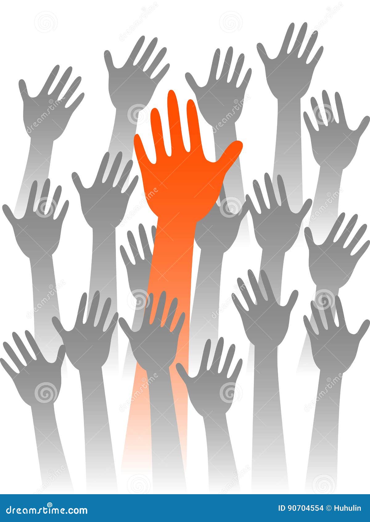 Leader hand stock vector. Illustration of hands, symbol - 90704554