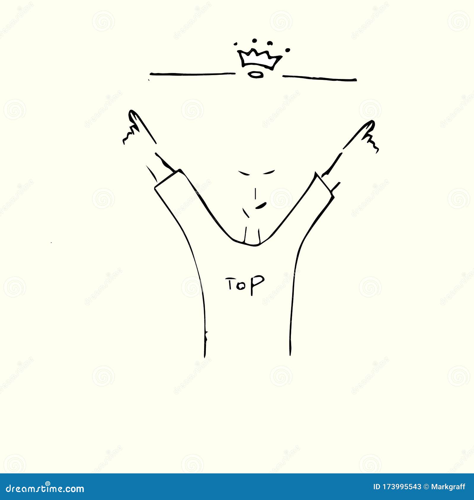 Leader. Hand Drawn Concept. Vector Illustration. Stock Vector ...