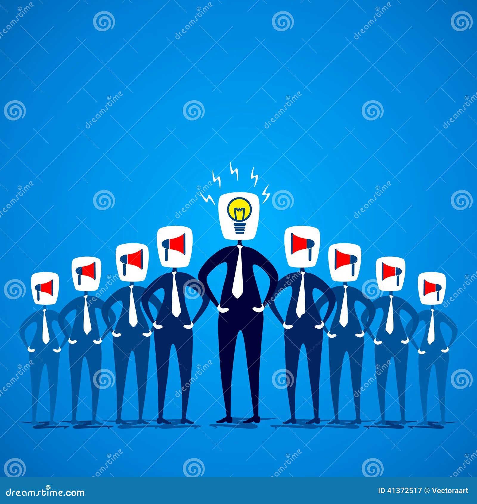 Leader have new idea stock vector. Illustration of icon - 41372517