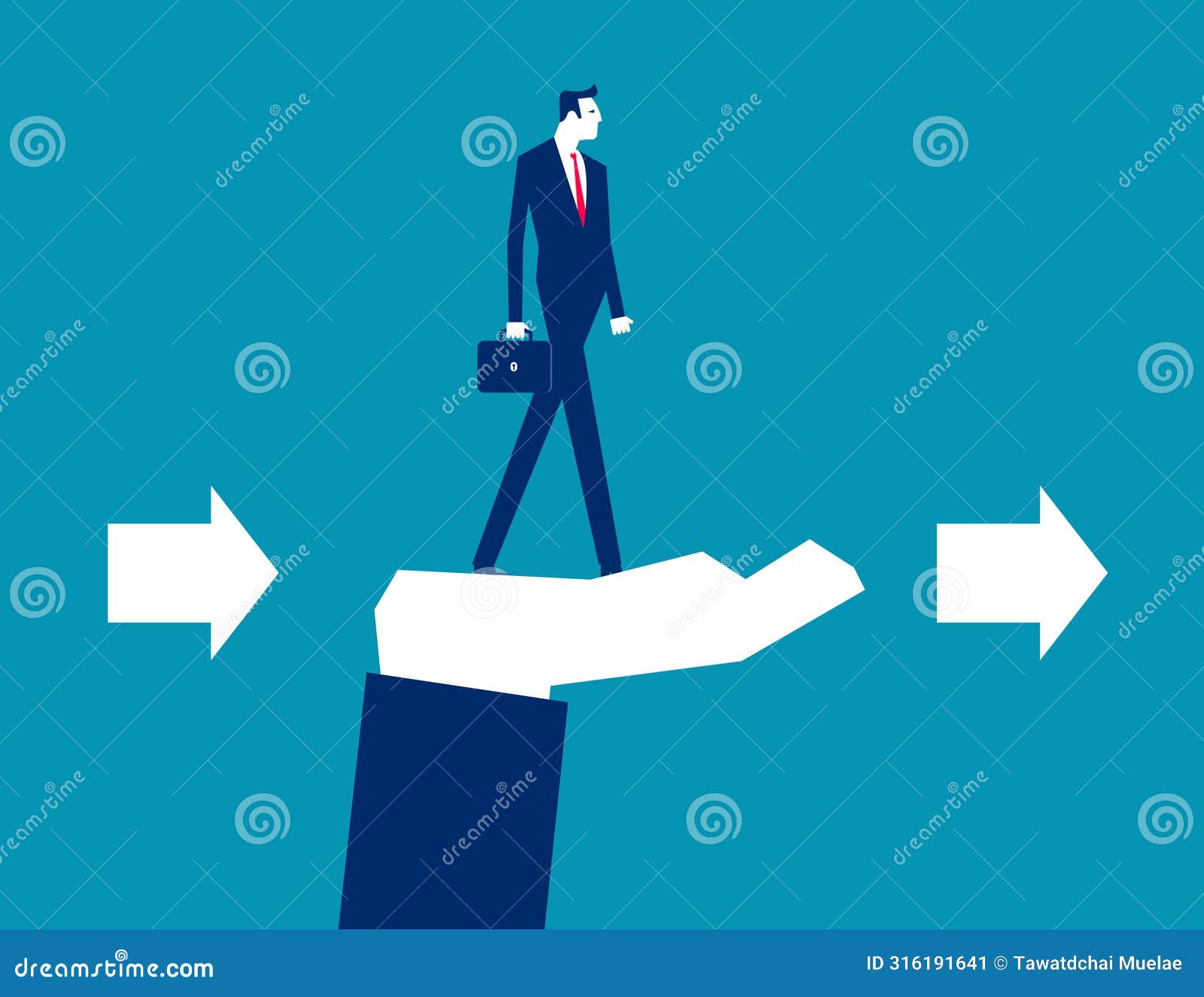 Leader Help To Succeed in Work. Business Support Vector Concept Stock ...