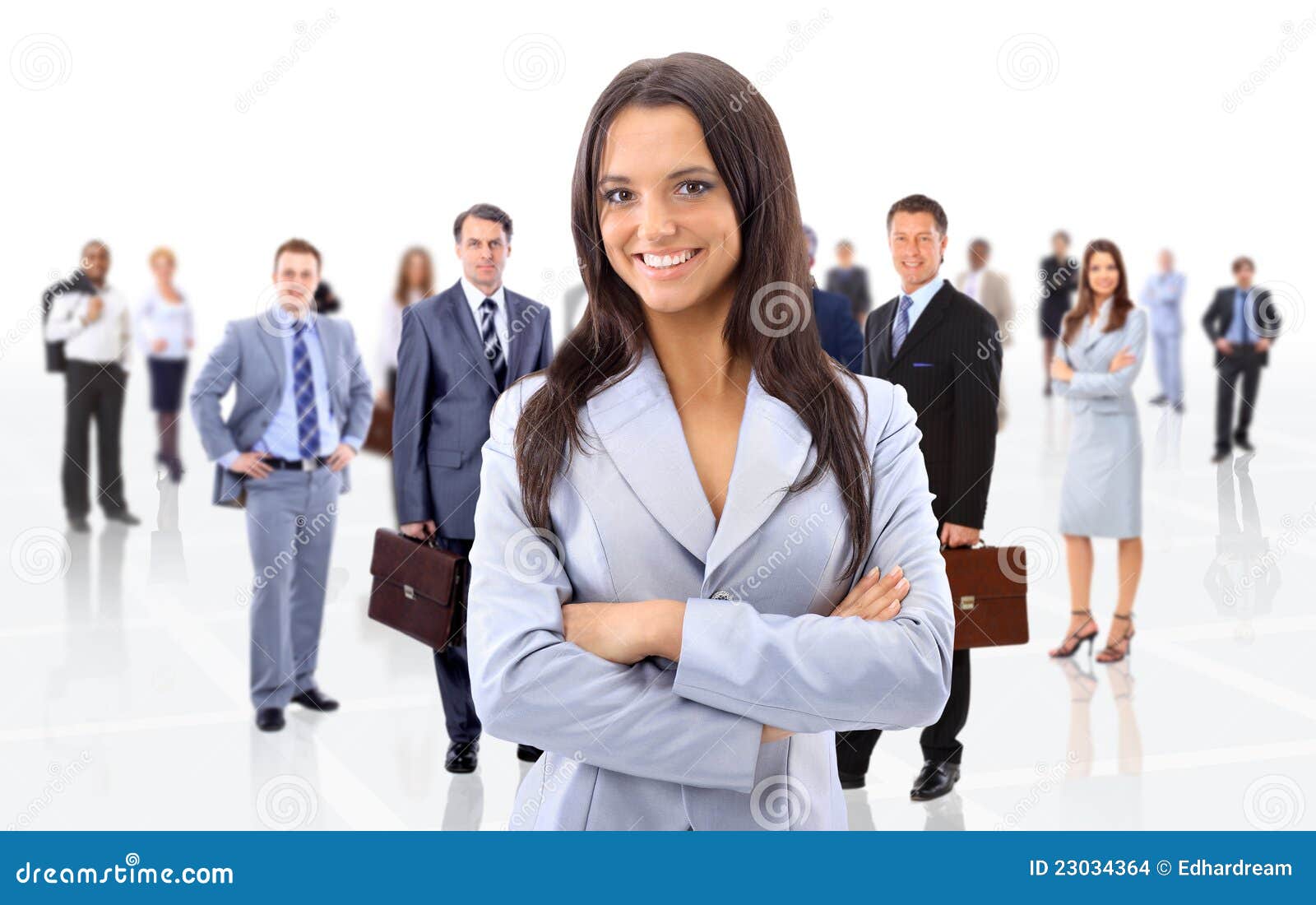 Leader and her team, stock photo. Image of happy, business - 23034364