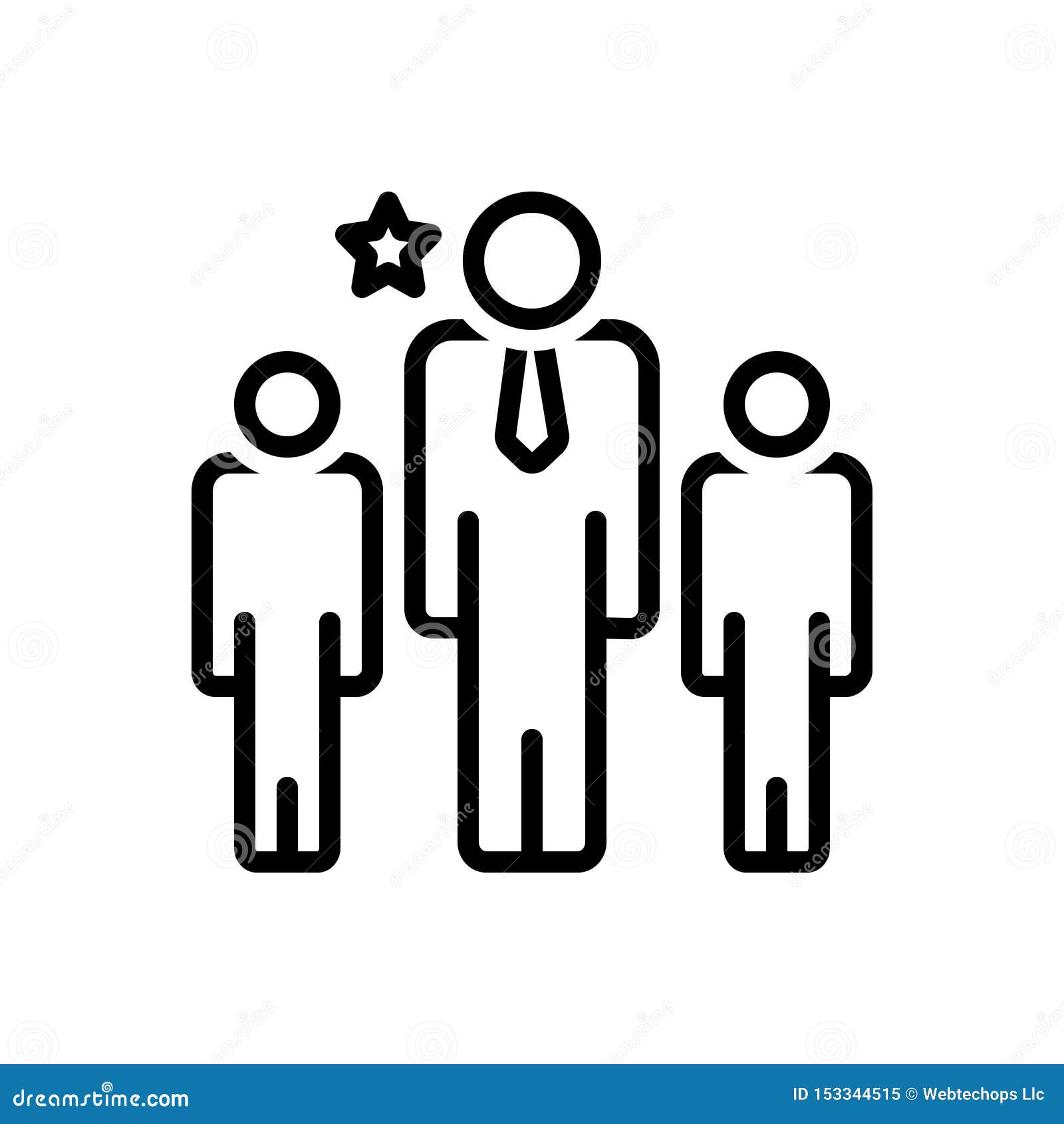 Chieftain, Group, Leader Outline Icon. Line Art Vector Royalty-Free ...