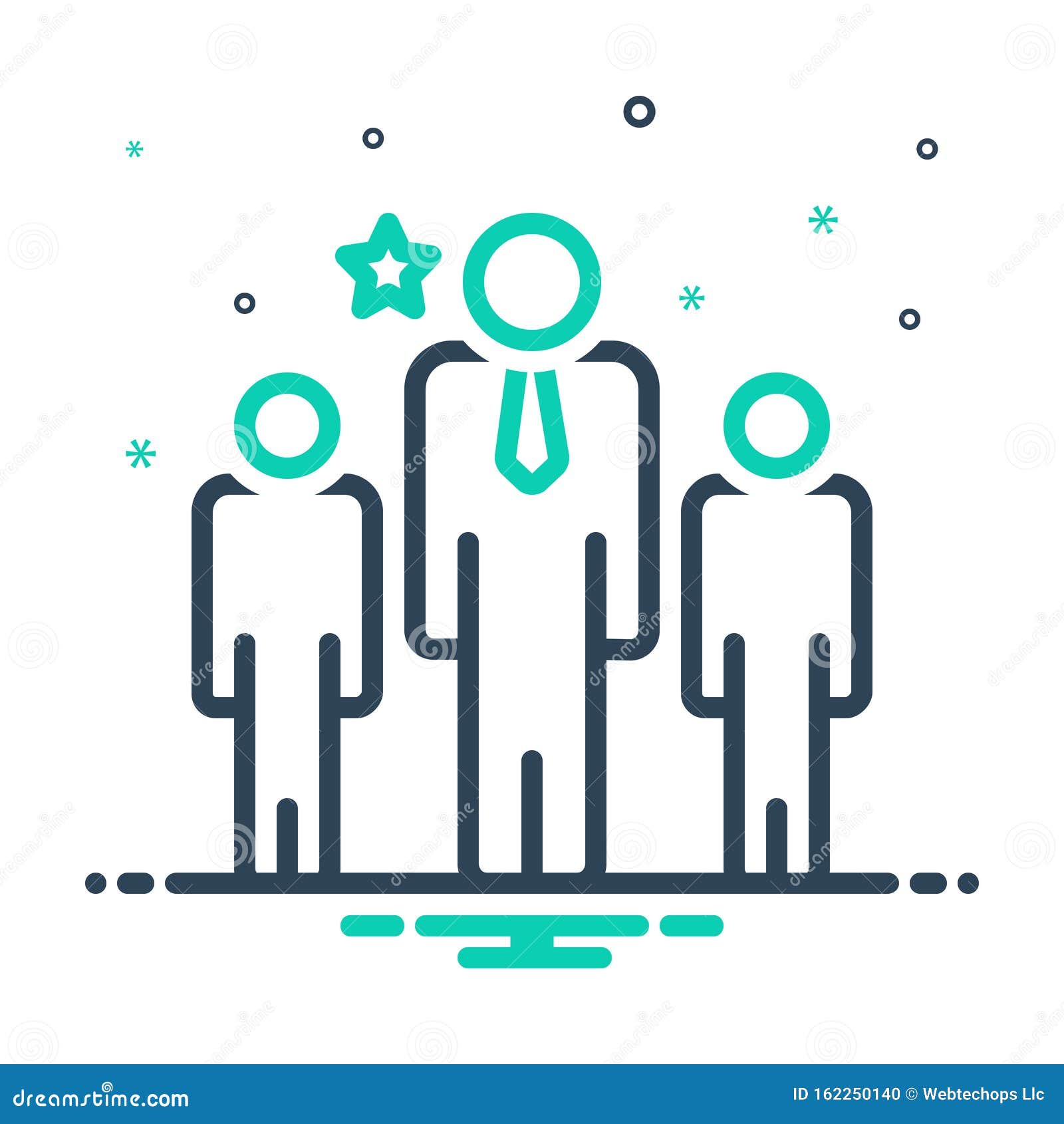 Mix Icon for Leader, Chief and Commander Stock Illustration ...