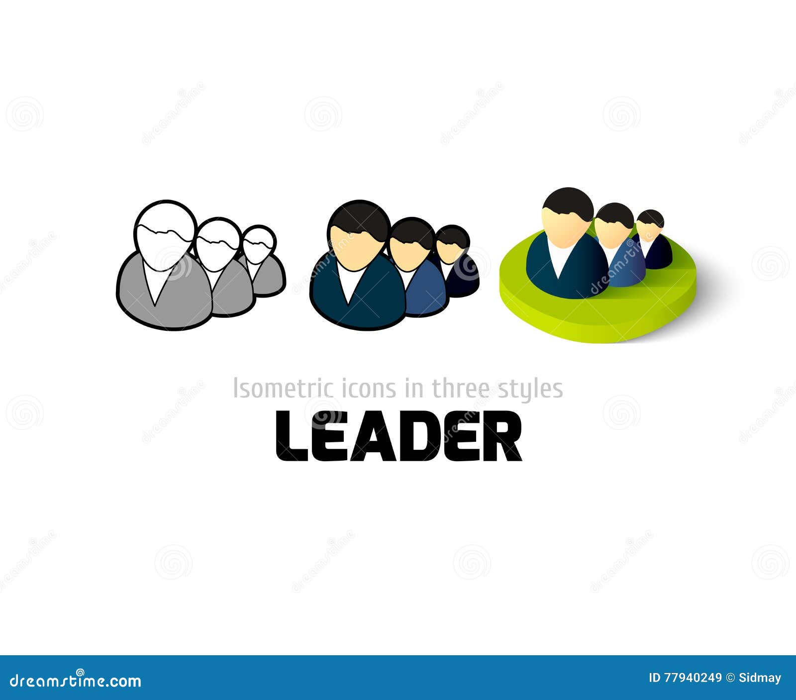 Leader Icon in Different Style Stock Vector - Illustration of icon ...