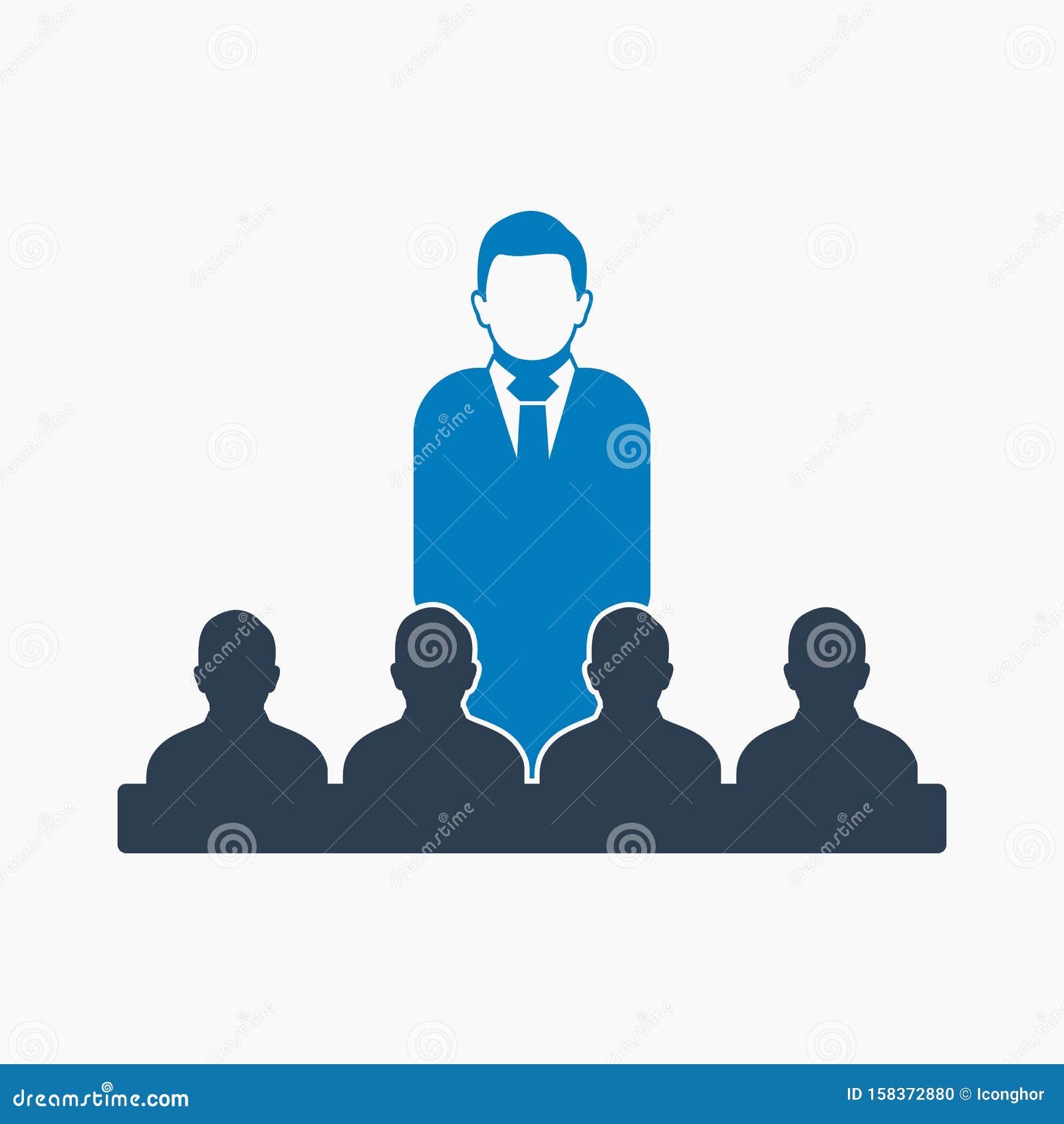 Leader Icon. Flat Style Vector. Stock Vector - Illustration of people ...