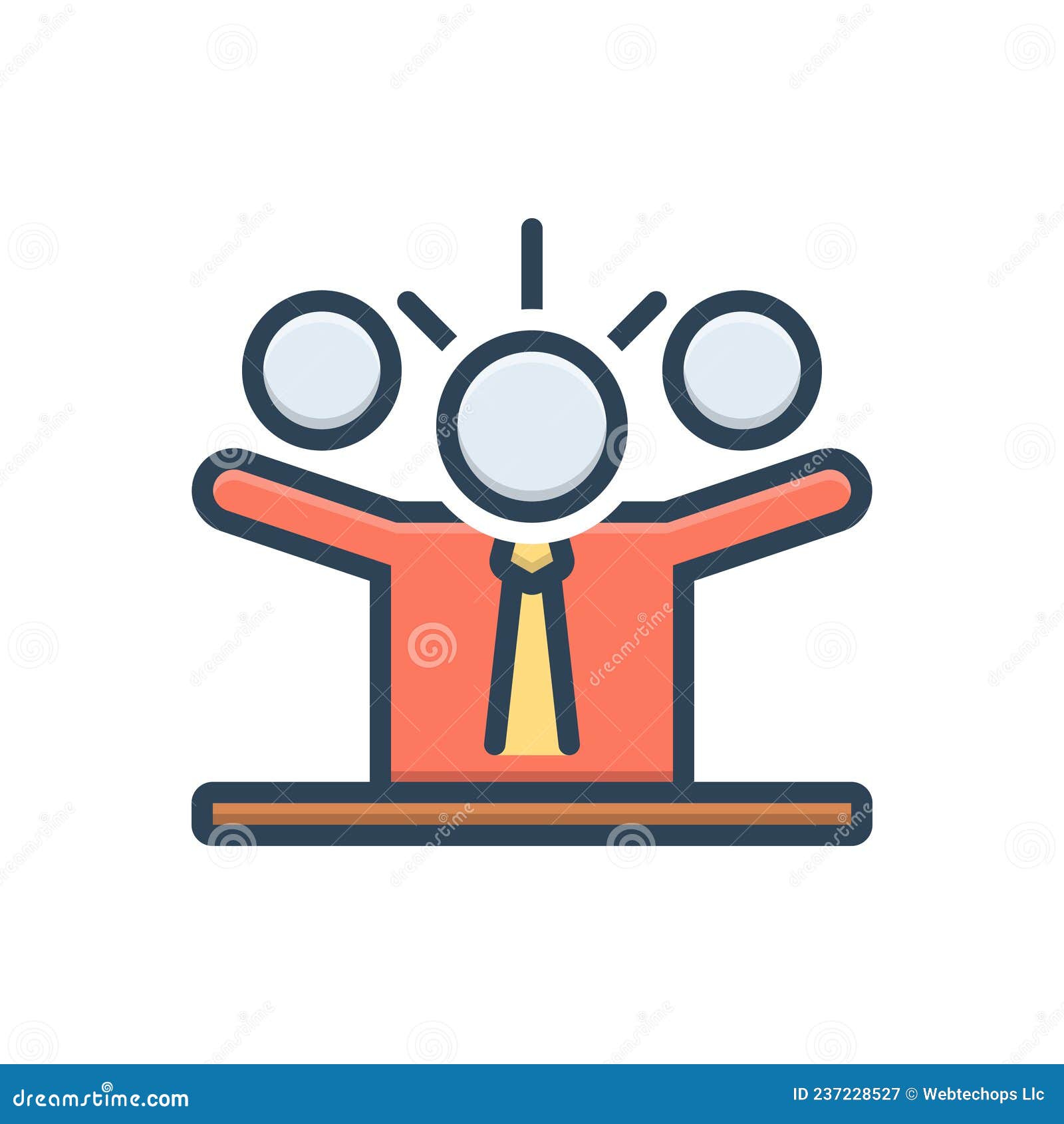 Color Illustration Icon for Leader, Captain and Controller Stock ...