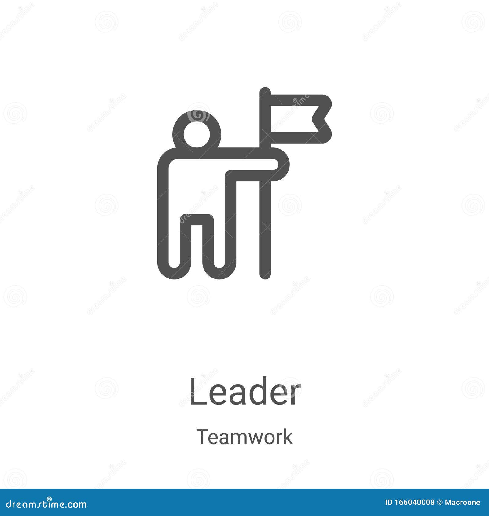 Leader Icon Vector from Teamwork Collection. Thin Line Leader Outline ...