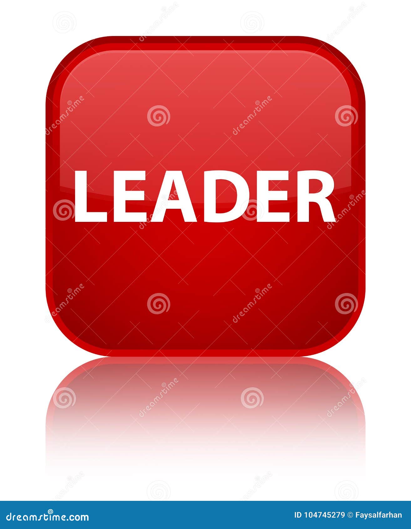 Leader Special Red Square Button Stock Illustration - Illustration of ...