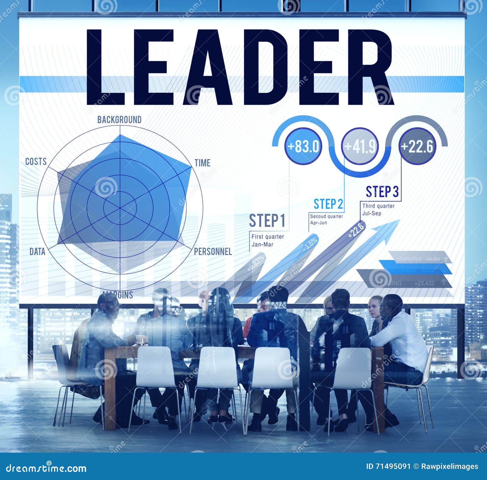Leader Leadership Business Meeting Concept Stock Illustration ...