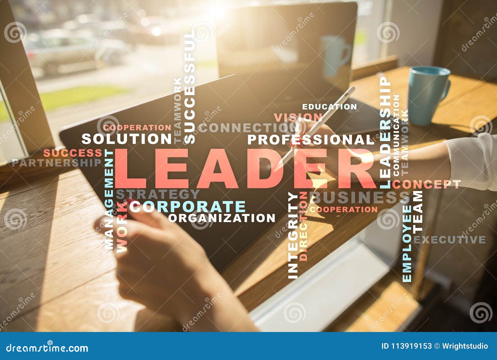 Leader. Leadership. Teambuilding. Business Concept. Words Cloud. Stock ...