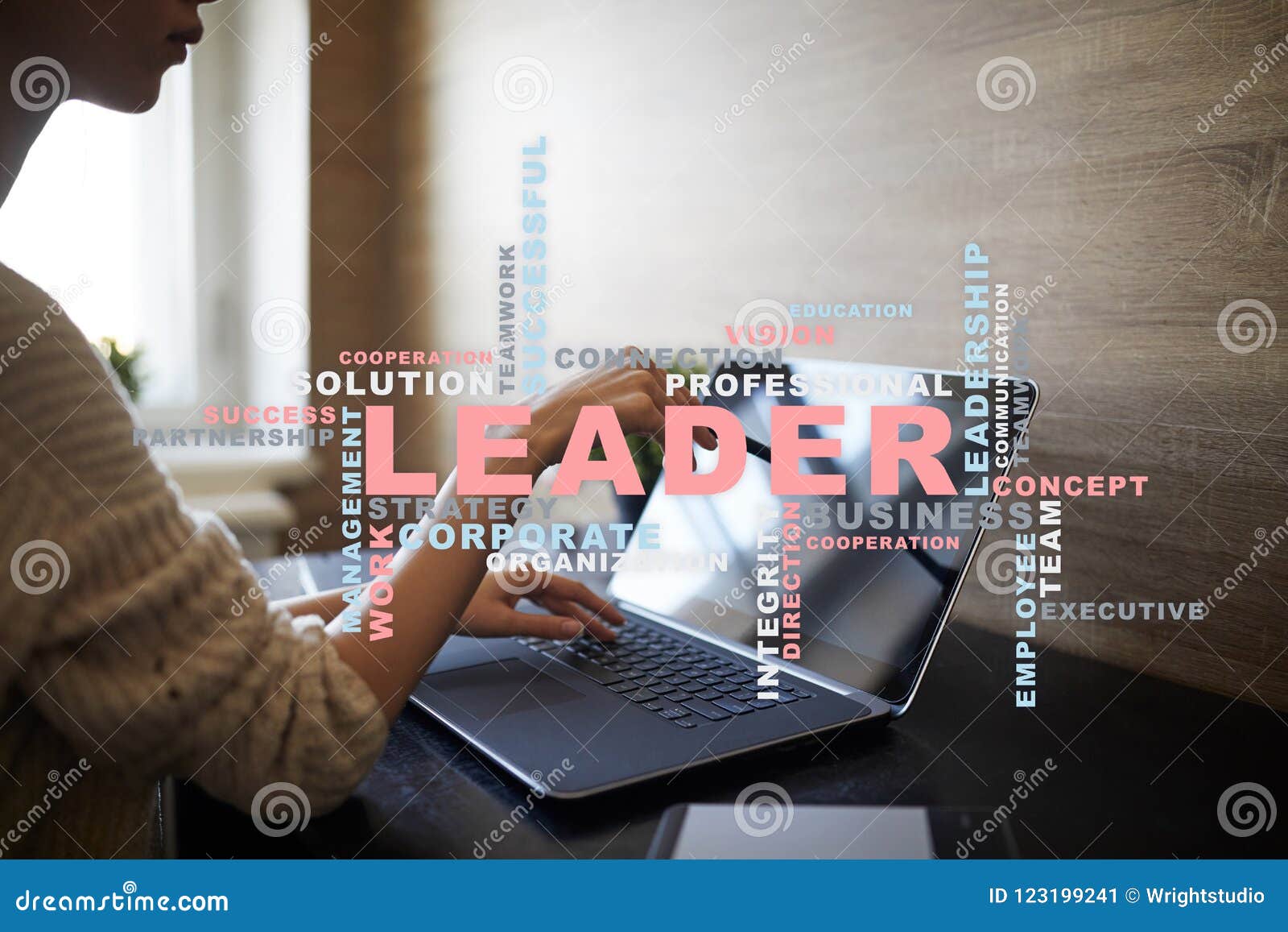 Leader. Leadership. Teambuilding. Business Concept. Words Cloud. Stock ...