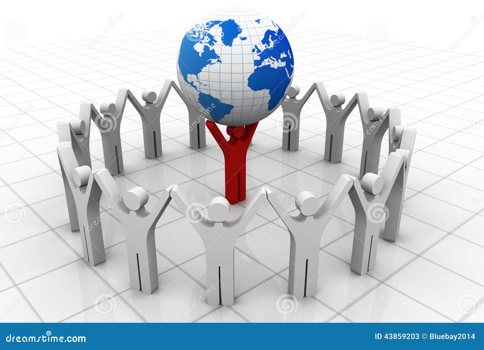 3d Man, Leader Lifting The Word Job Royalty-Free Stock Photography ...