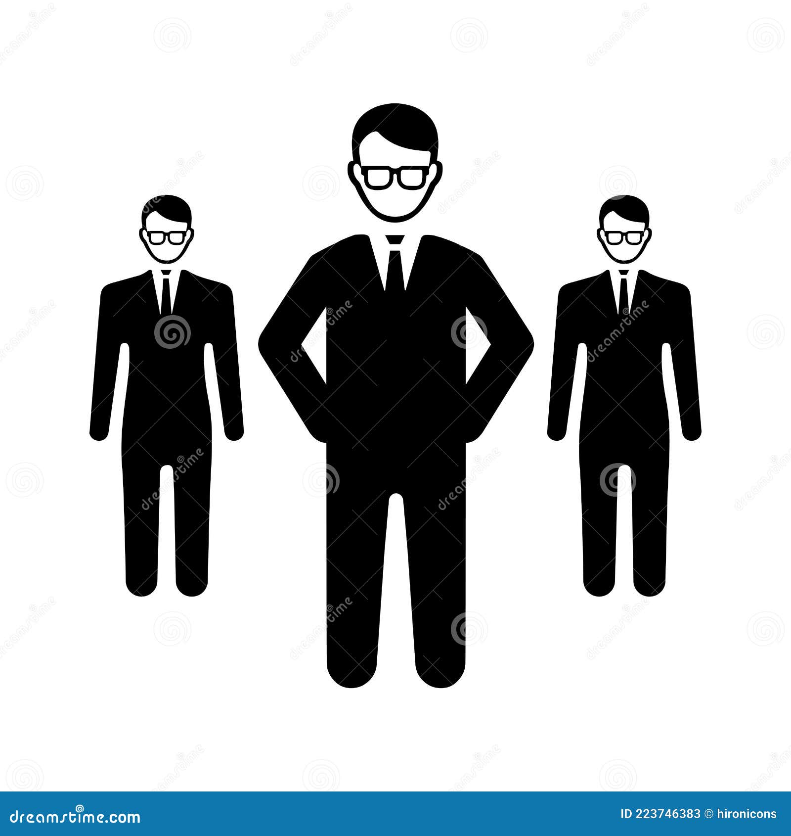Leader, Manager Icon. Black Vector Graphics Stock Vector - Illustration ...