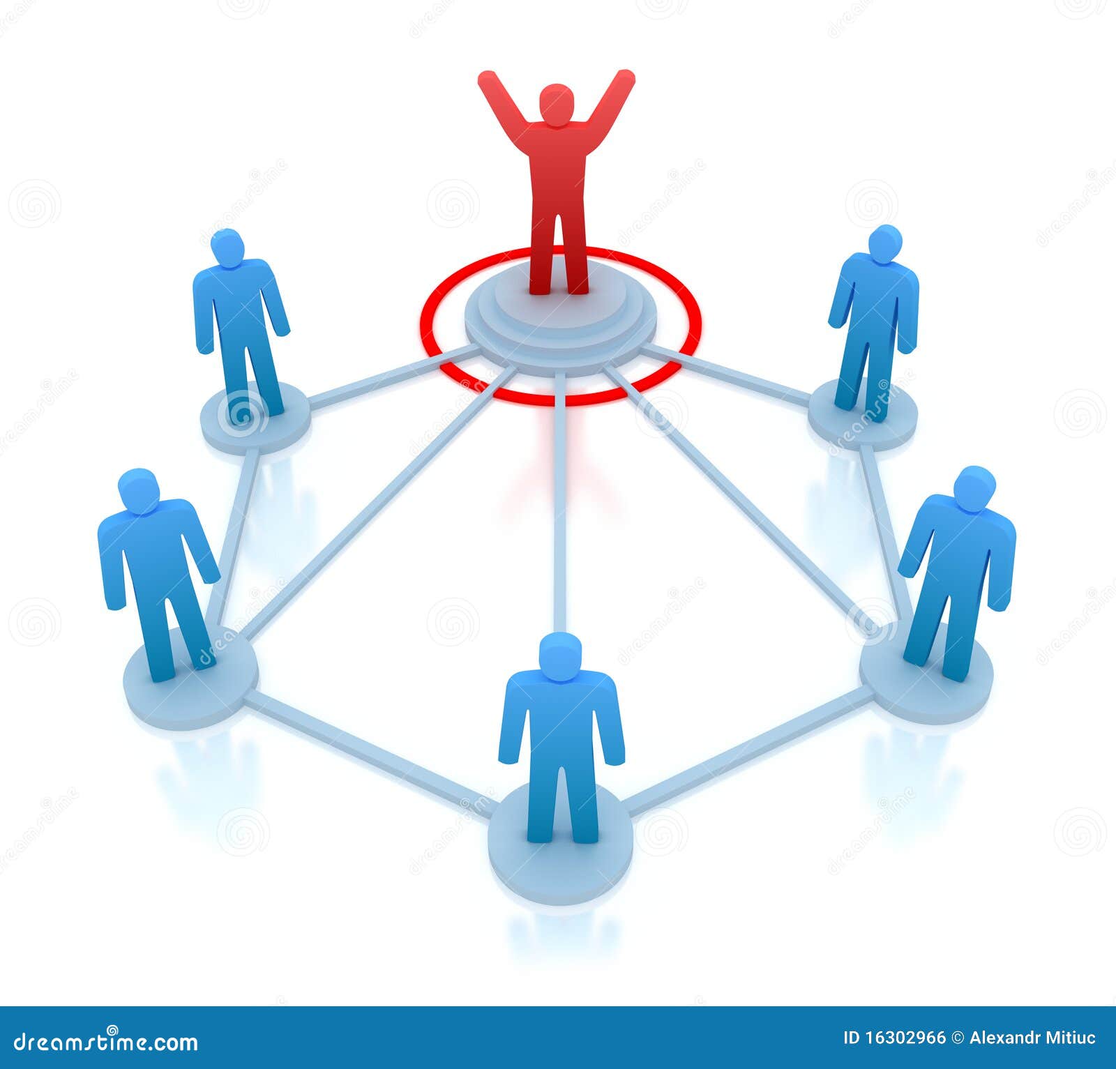 Leader is Managing His Work Team Stock Illustration - Illustration of ...
