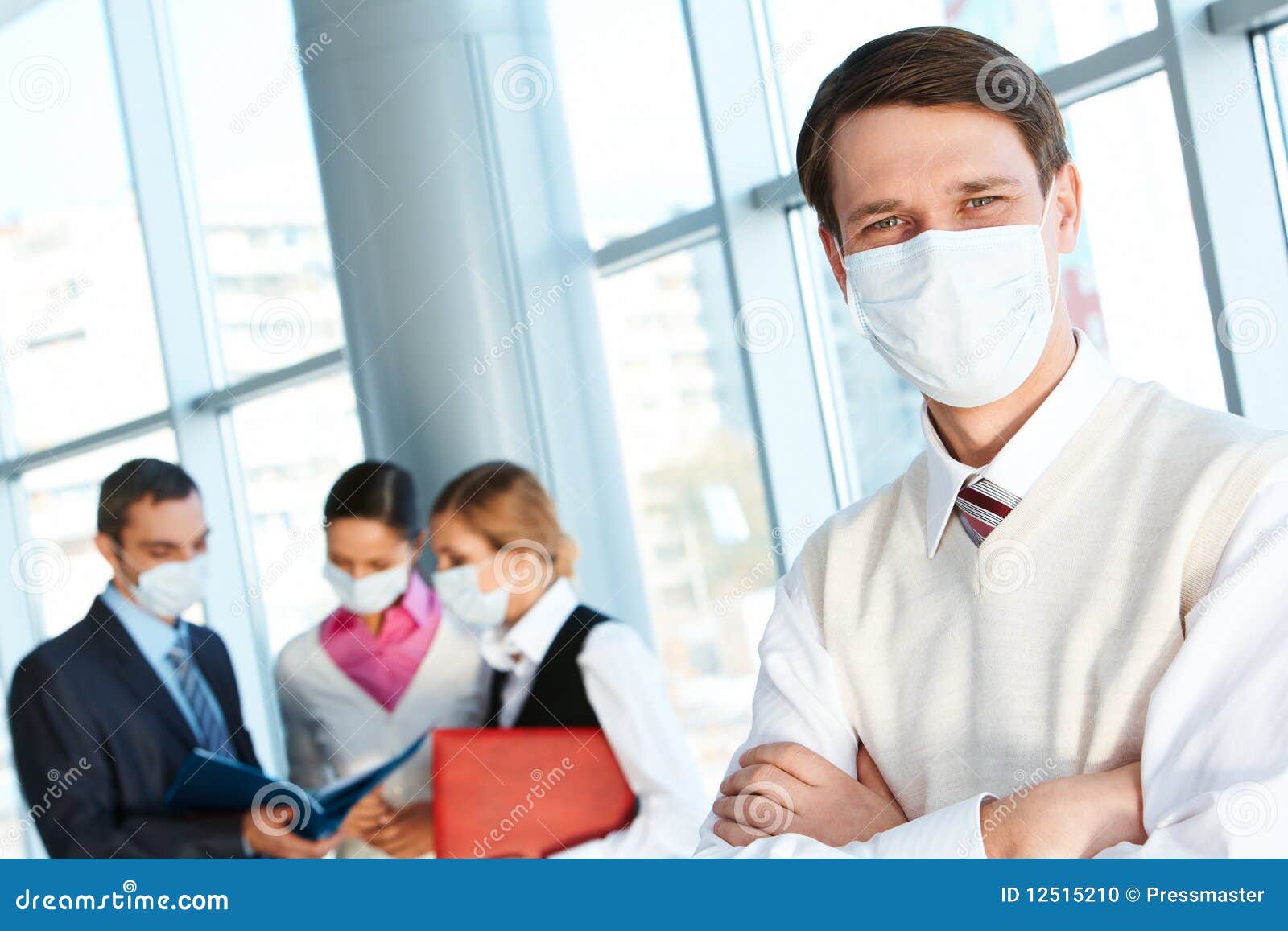 Leader in mask stock photo. Image of face, female, leadership - 12515210