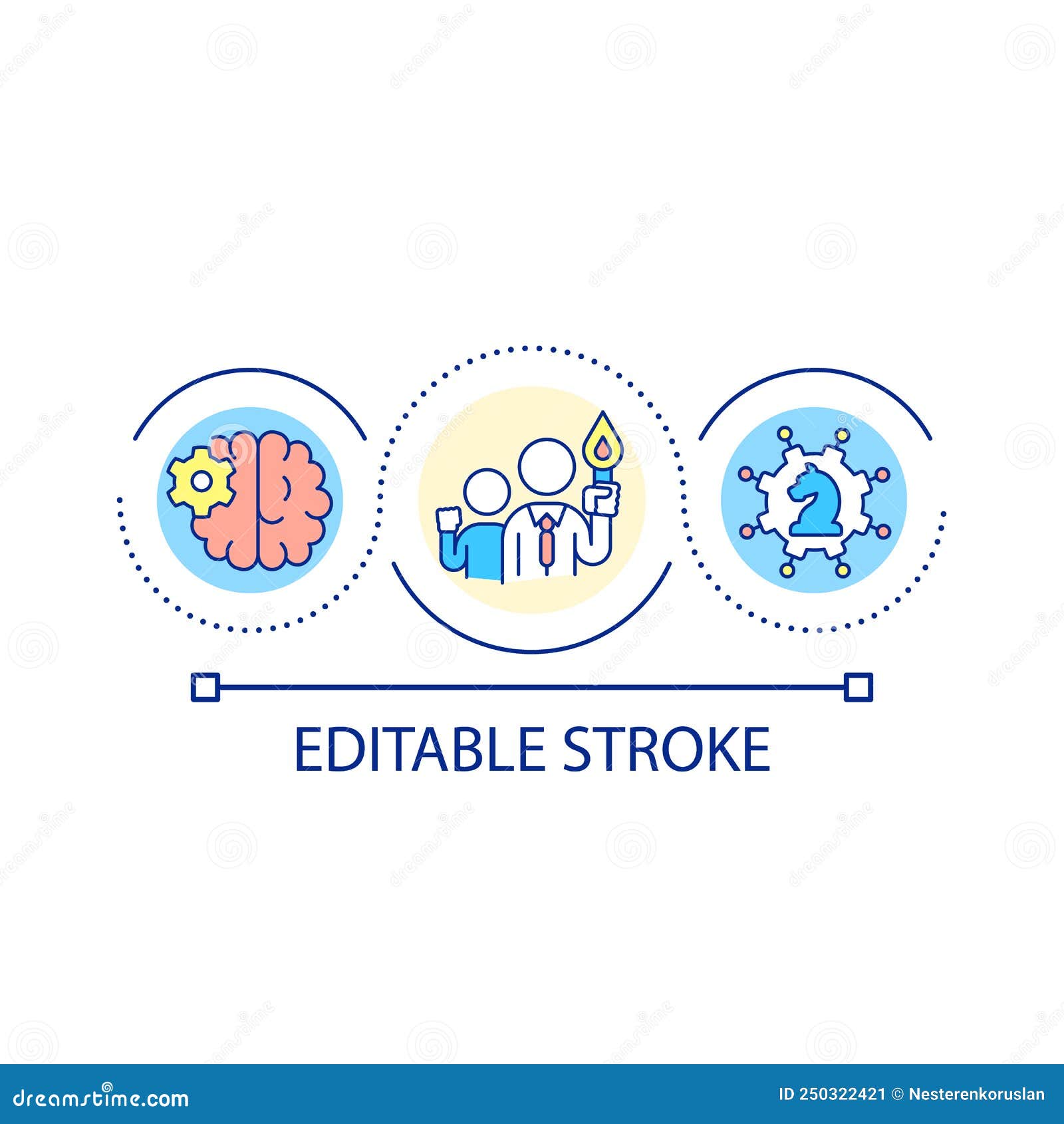 Leader Mindset Loop Concept Icon Stock Vector - Illustration of process ...