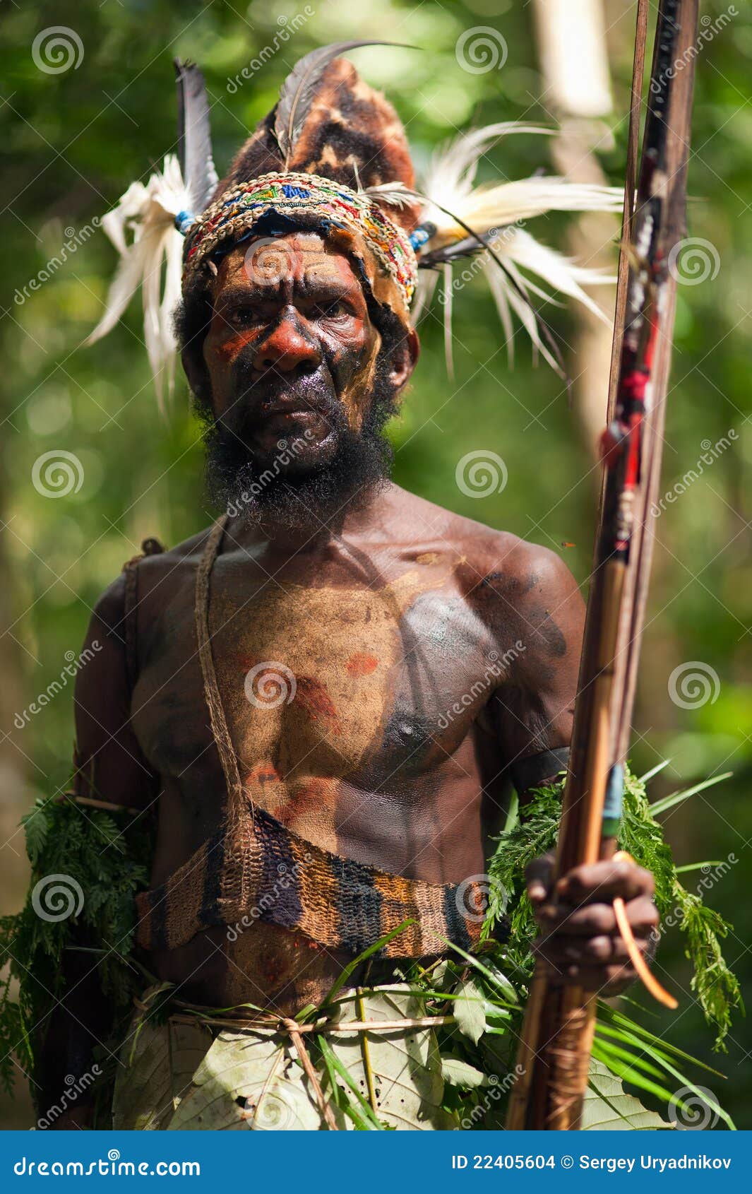 The Leader of a Papuan Tribe of Yafi Editorial Stock Image - Image of ...