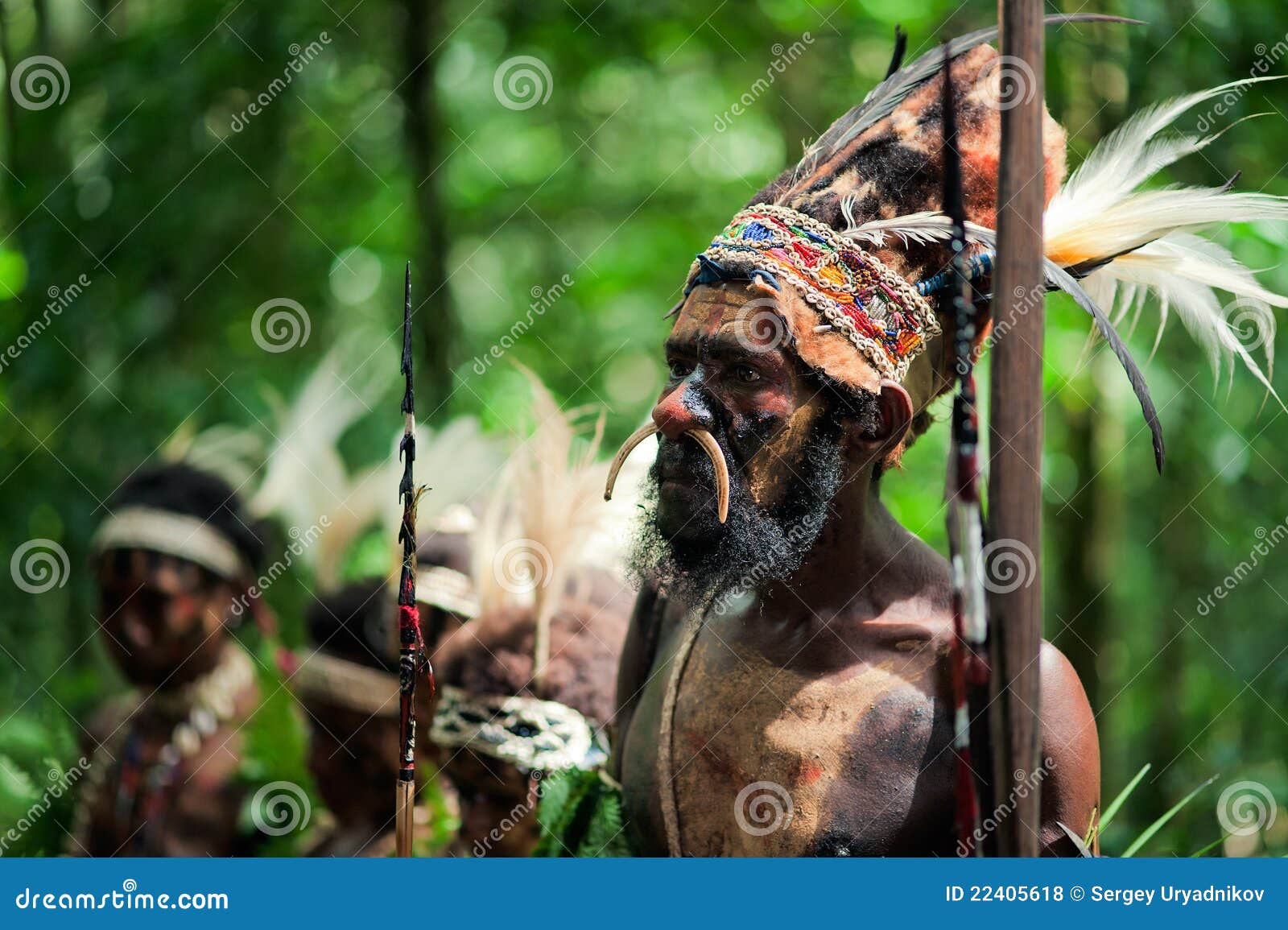 The Leader of a Papuan Tribe of Yafi Editorial Stock Photo - Image of ...
