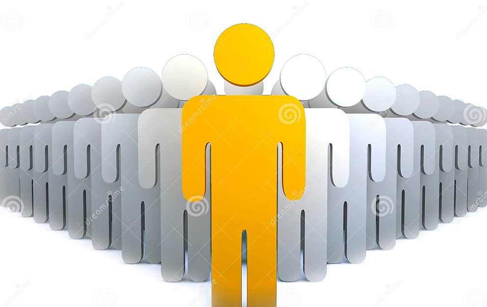 Leader with people stock illustration. Illustration of leadership - 3564774