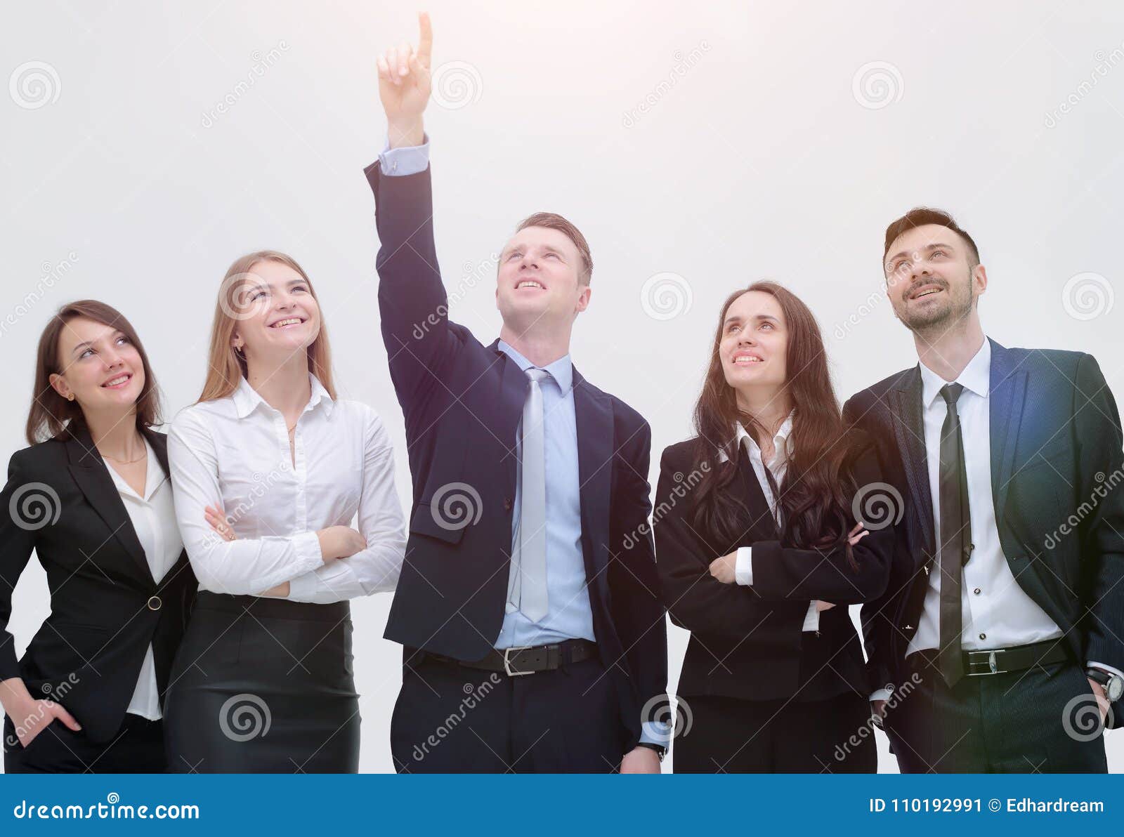 Leader of the Pointing Goal for the Business Team Stock Image - Image ...