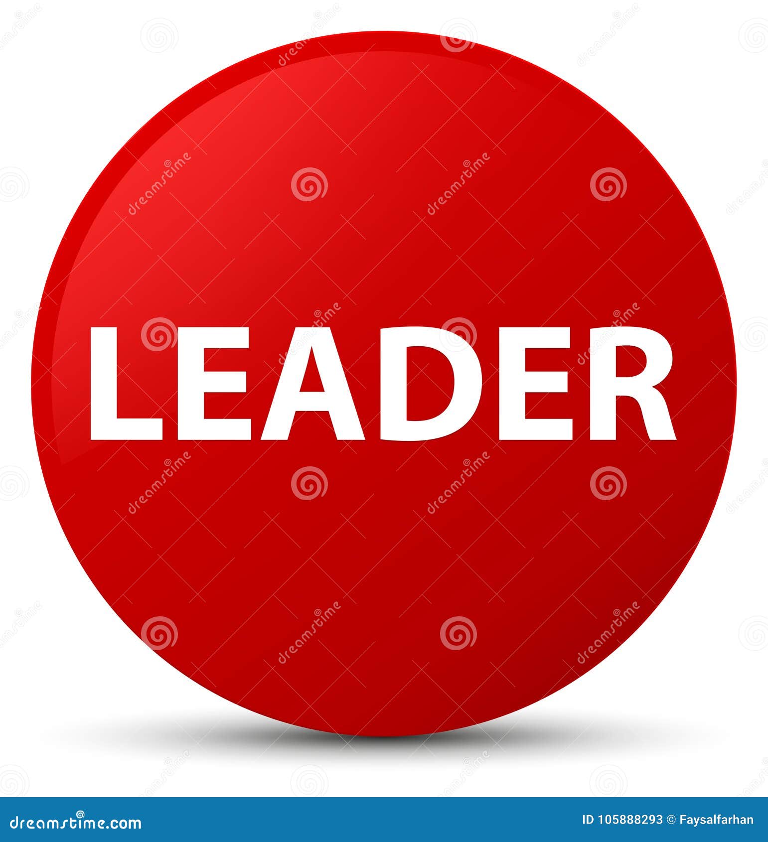 Leader red round button stock illustration. Illustration of principal ...