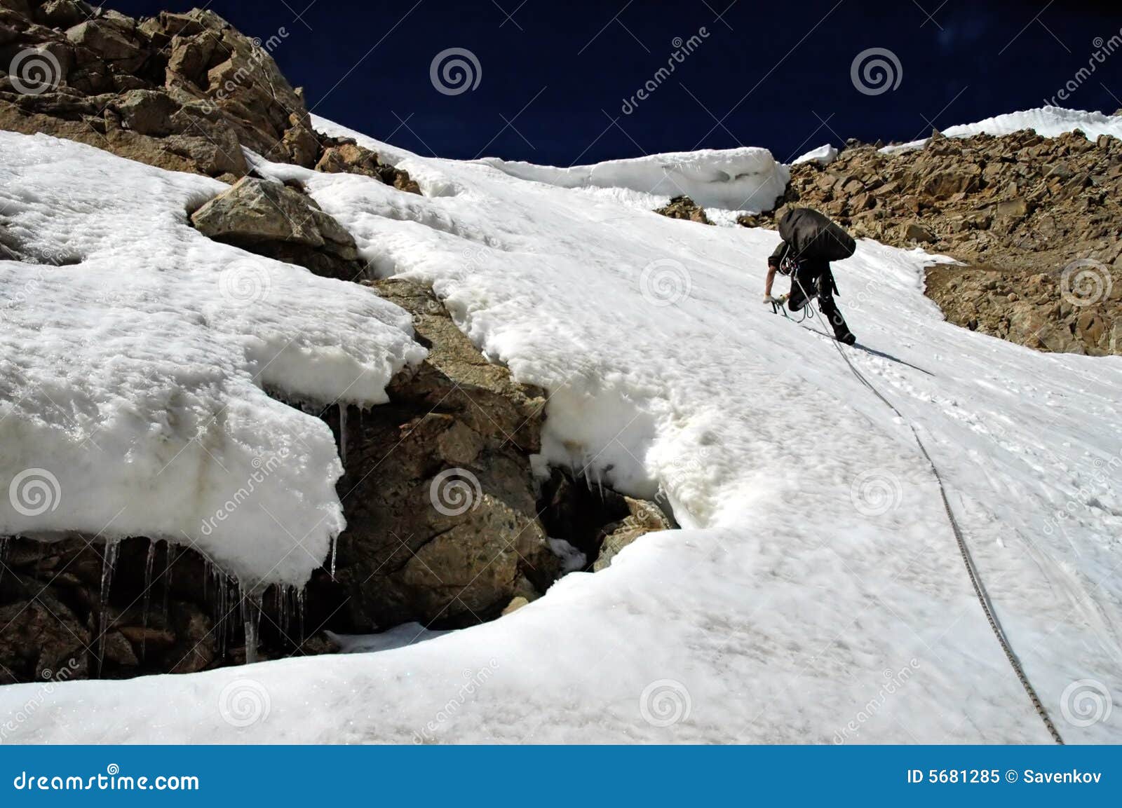 Leader on a rope stock image. Image of mountains, sports - 5681285