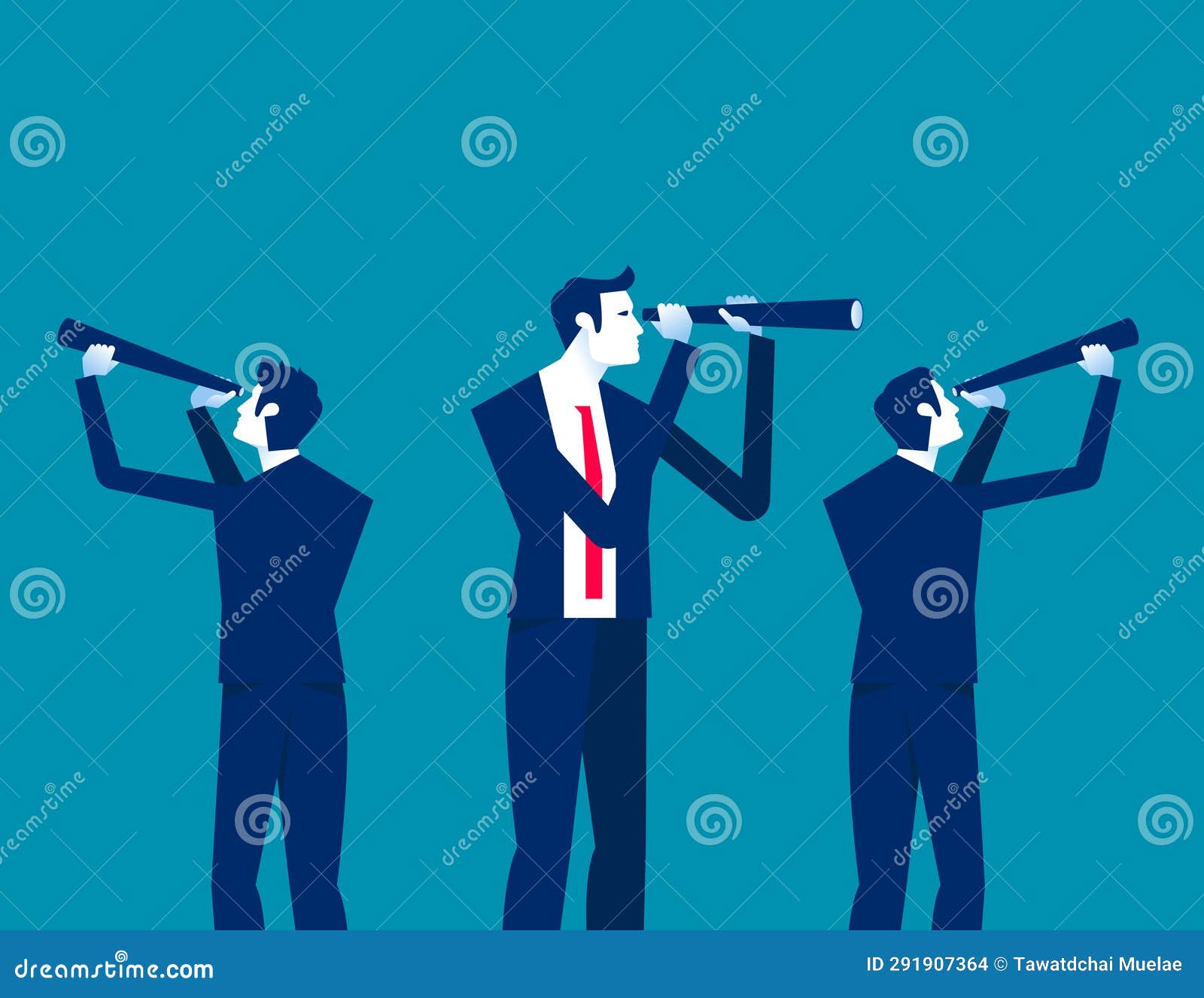 Leader Search for Colleagues. Business Vector Illustration Concept ...