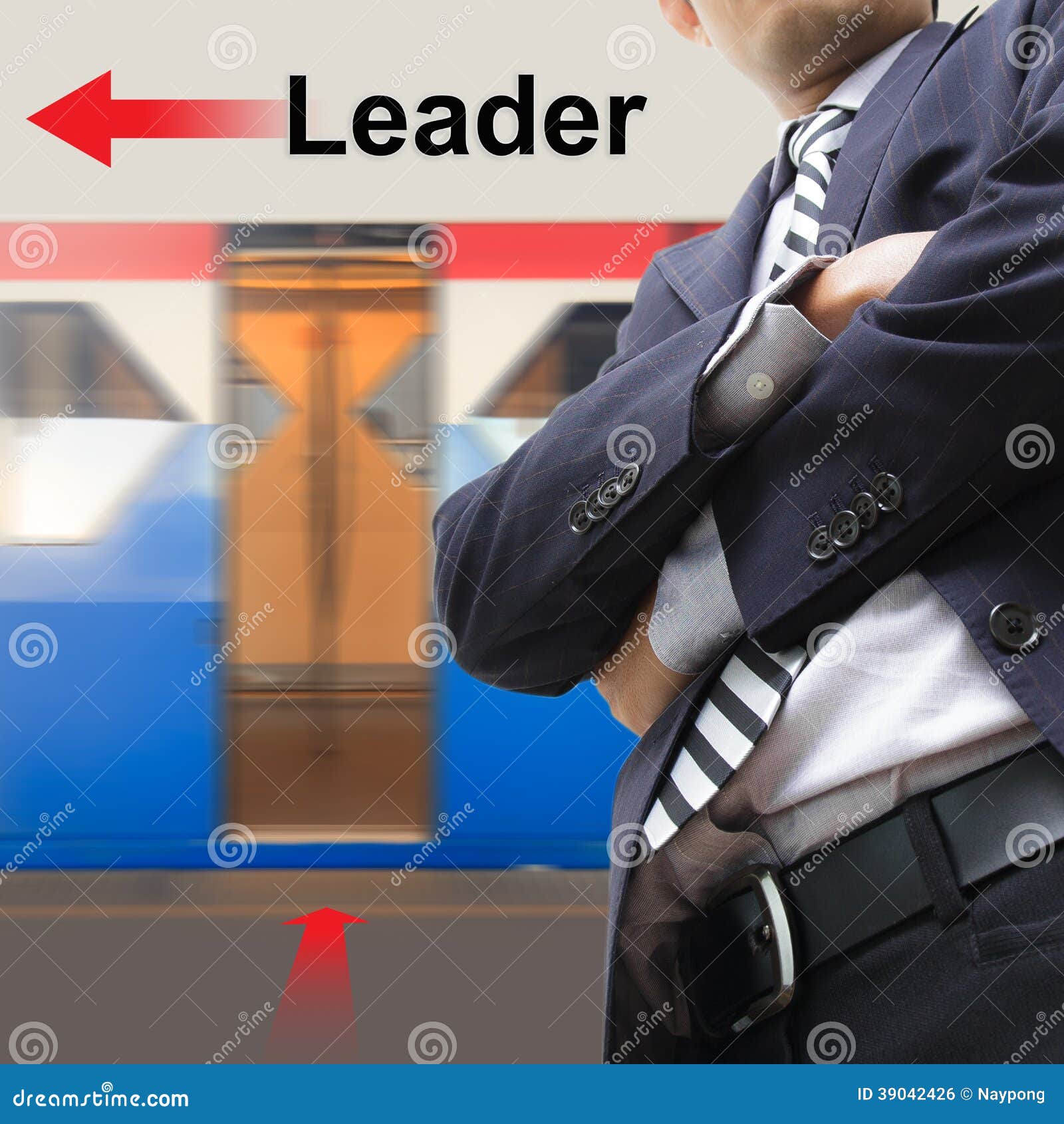 Leader on the Sky Train Station Stock Photo - Image of freedom ...