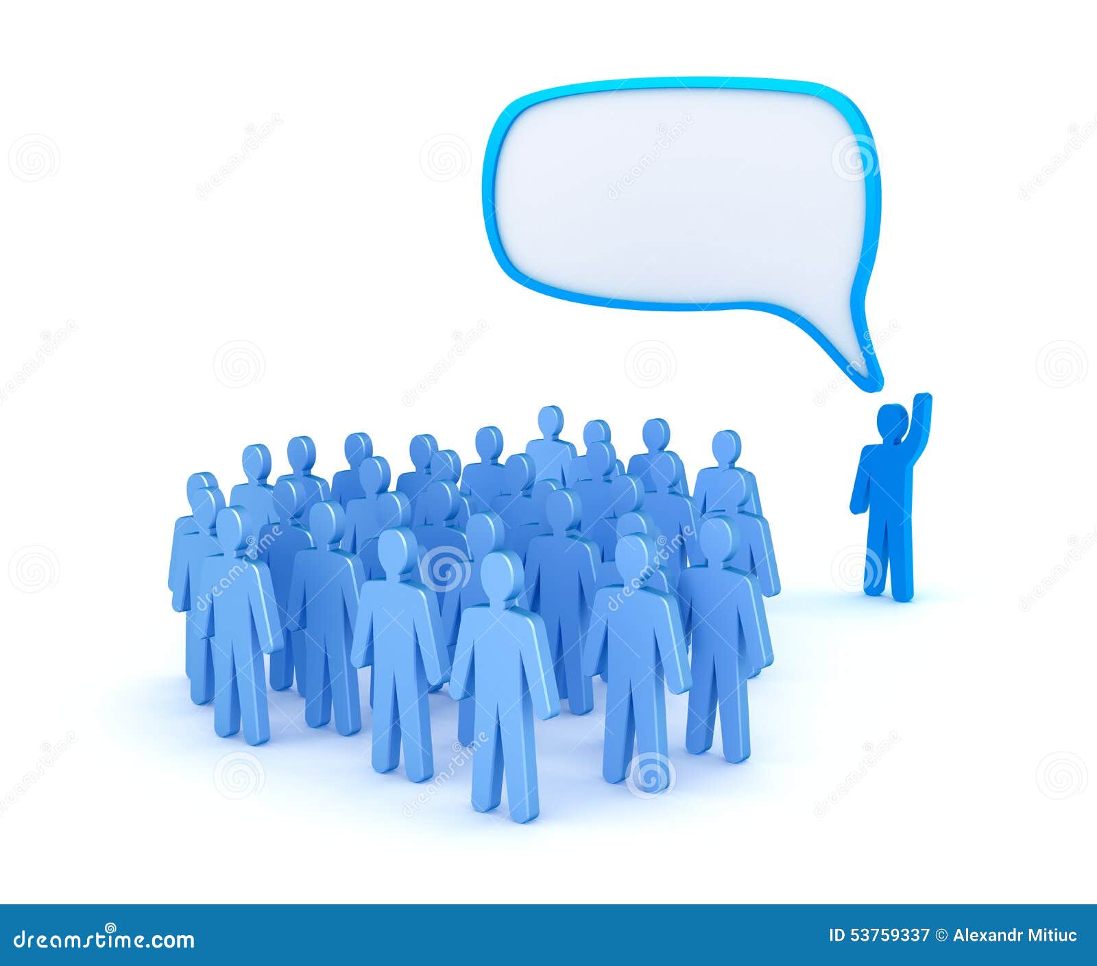 The Leader Speaking To a Crowd Isolated Stock Illustration ...