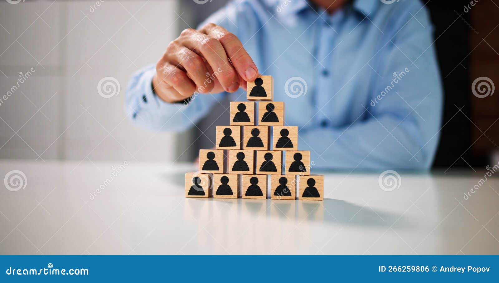 Leader Stacking Blocks stock photo. Image of block, manager - 266259806