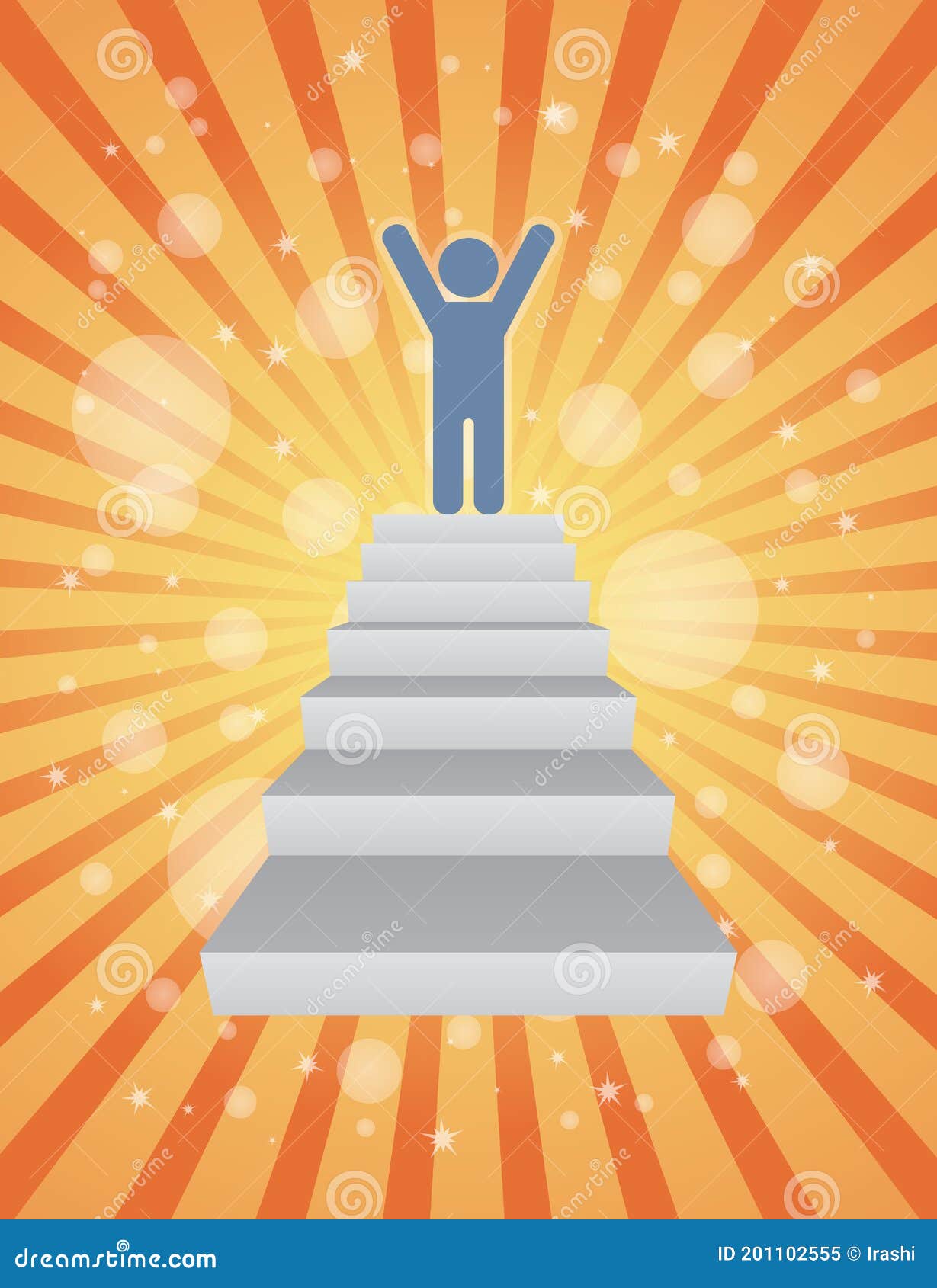 Leader on stair stock vector. Illustration of design - 201102555