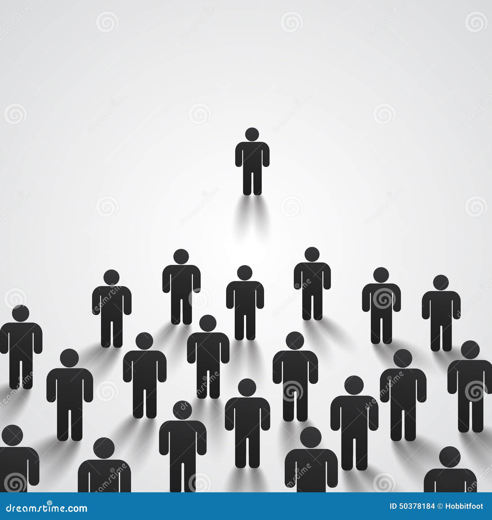 Leader Stands in Front of a Crowd Stock Vector - Illustration of crowd ...