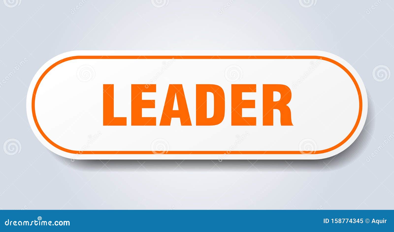 Leader sticker. stock vector. Illustration of seal, rounded - 158774345