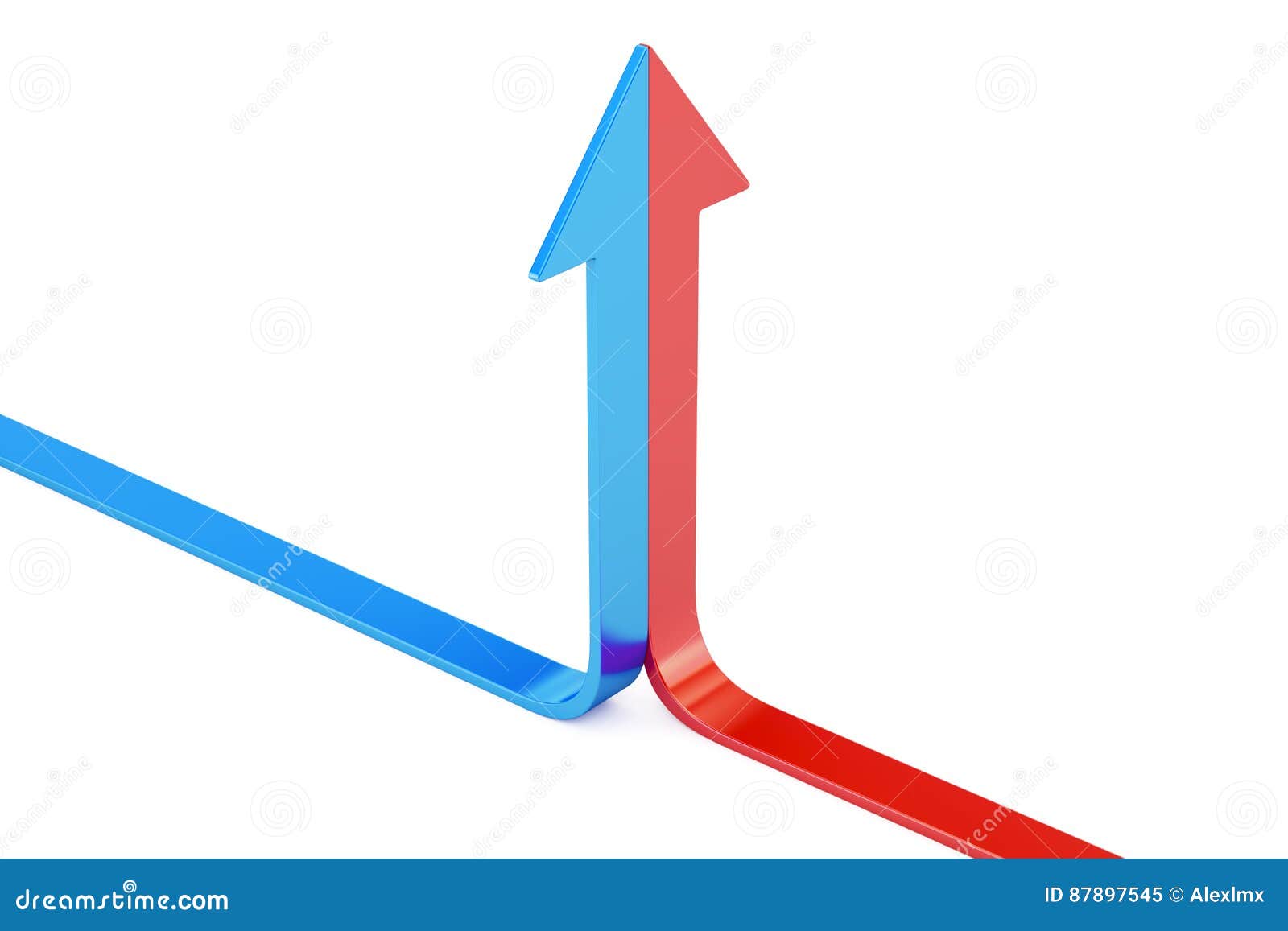 Leader and Strategy Concept with Arrows, 3D Rendering Stock ...