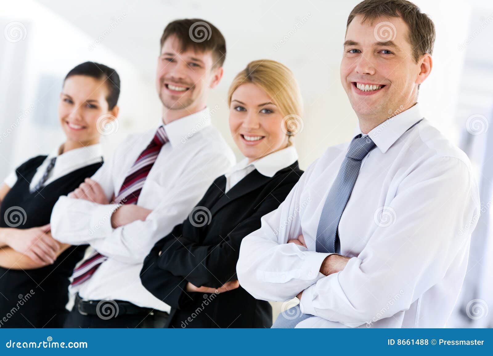 Leader of team stock photo. Image of confident, happy - 8661488