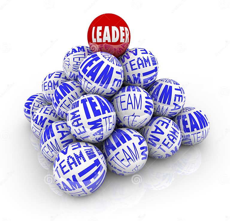 Leader and Team - Balls Forming Pyramid Stock Illustration ...