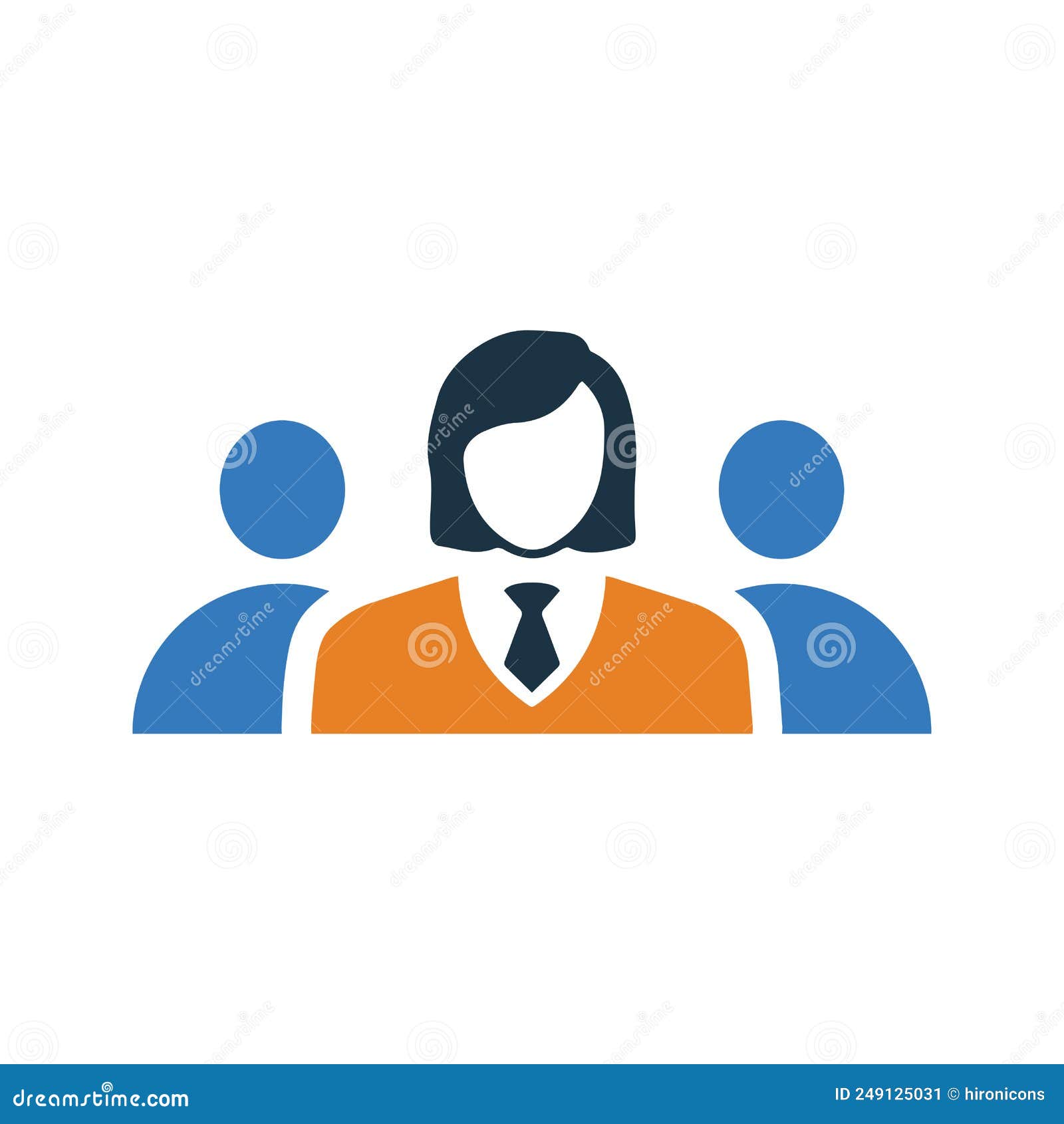 Leader, Team, Woman Icon. Simple Editable Vector Illustration Stock ...