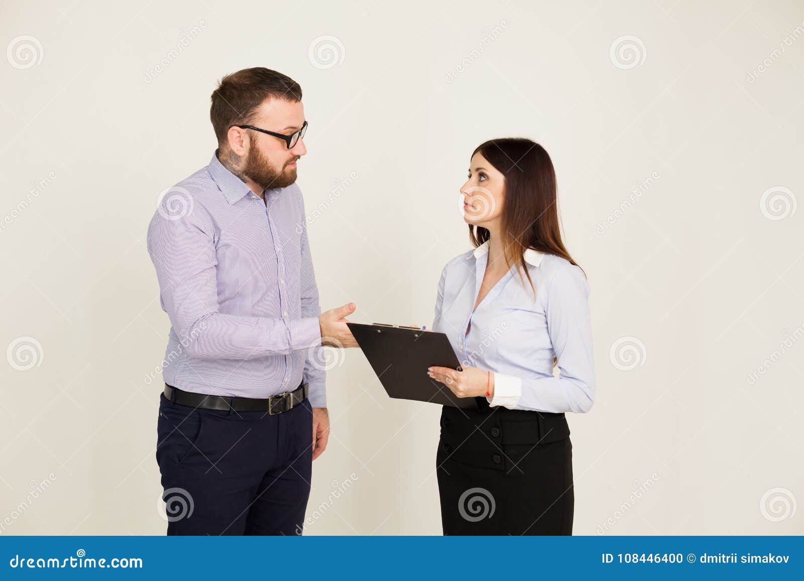 The Leader Tells the Manager What To Do Stock Photo - Image of human ...