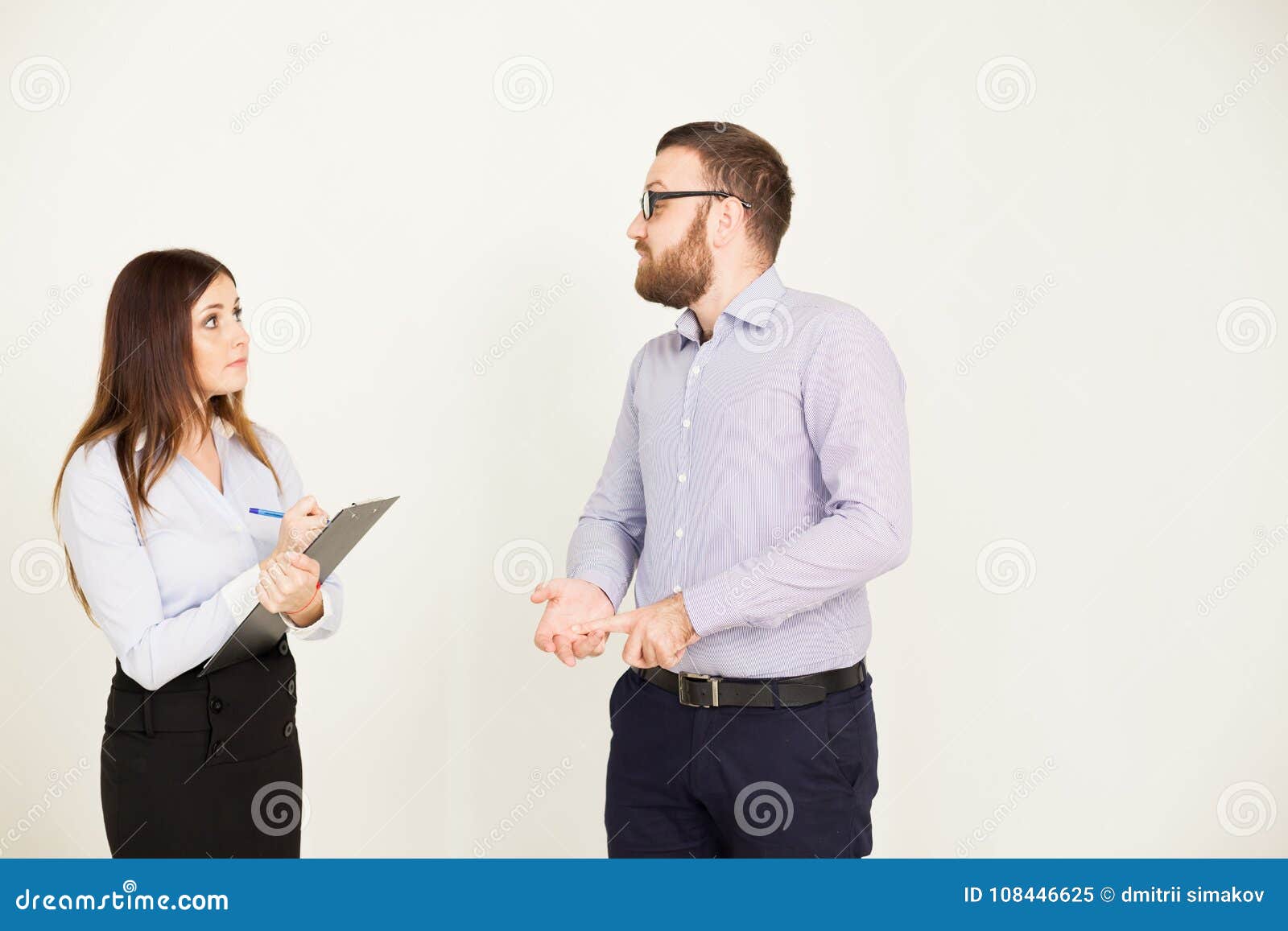The Leader Tells the Manager What To Do Stock Image - Image of ambition ...