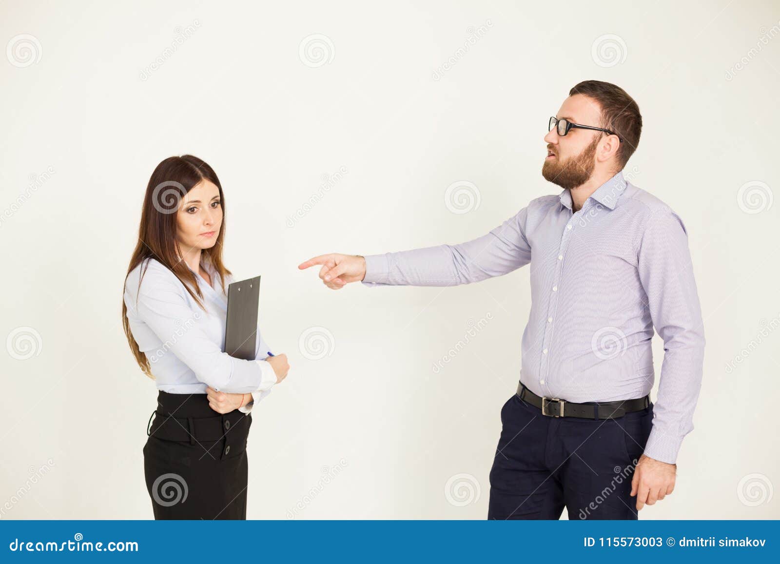The Leader Tells the Manager What To Do Stock Image - Image of male ...