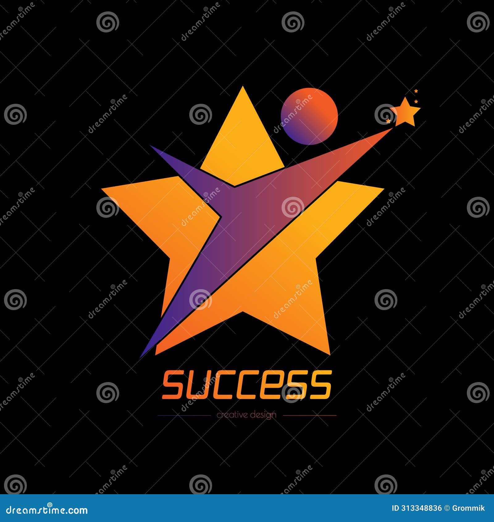 Leader. Template of a Logo, Sticker, Brand or Label for a Creative Idea ...