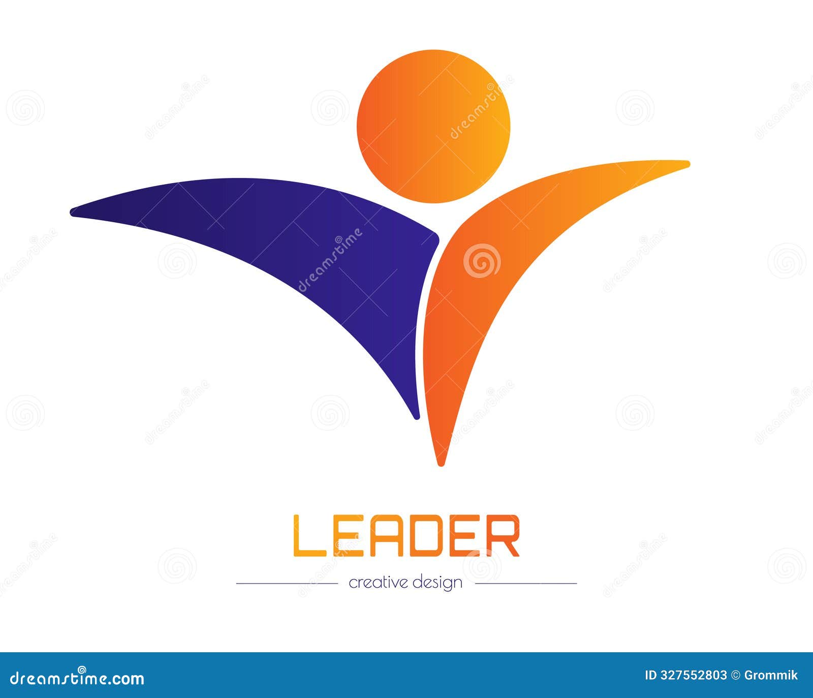 Leader. Template of a Logo, Sticker, Brand or Label for a Creative Idea ...