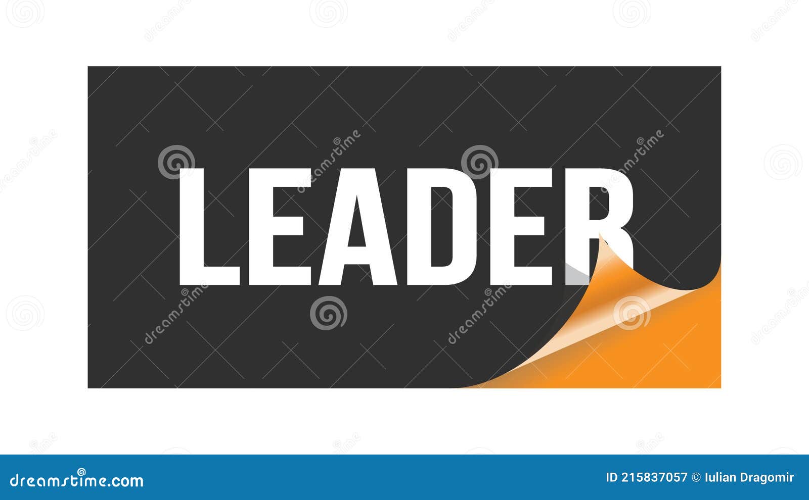 Leader - 3D Text Illustration - Words With Colored Lines Tilde And ...