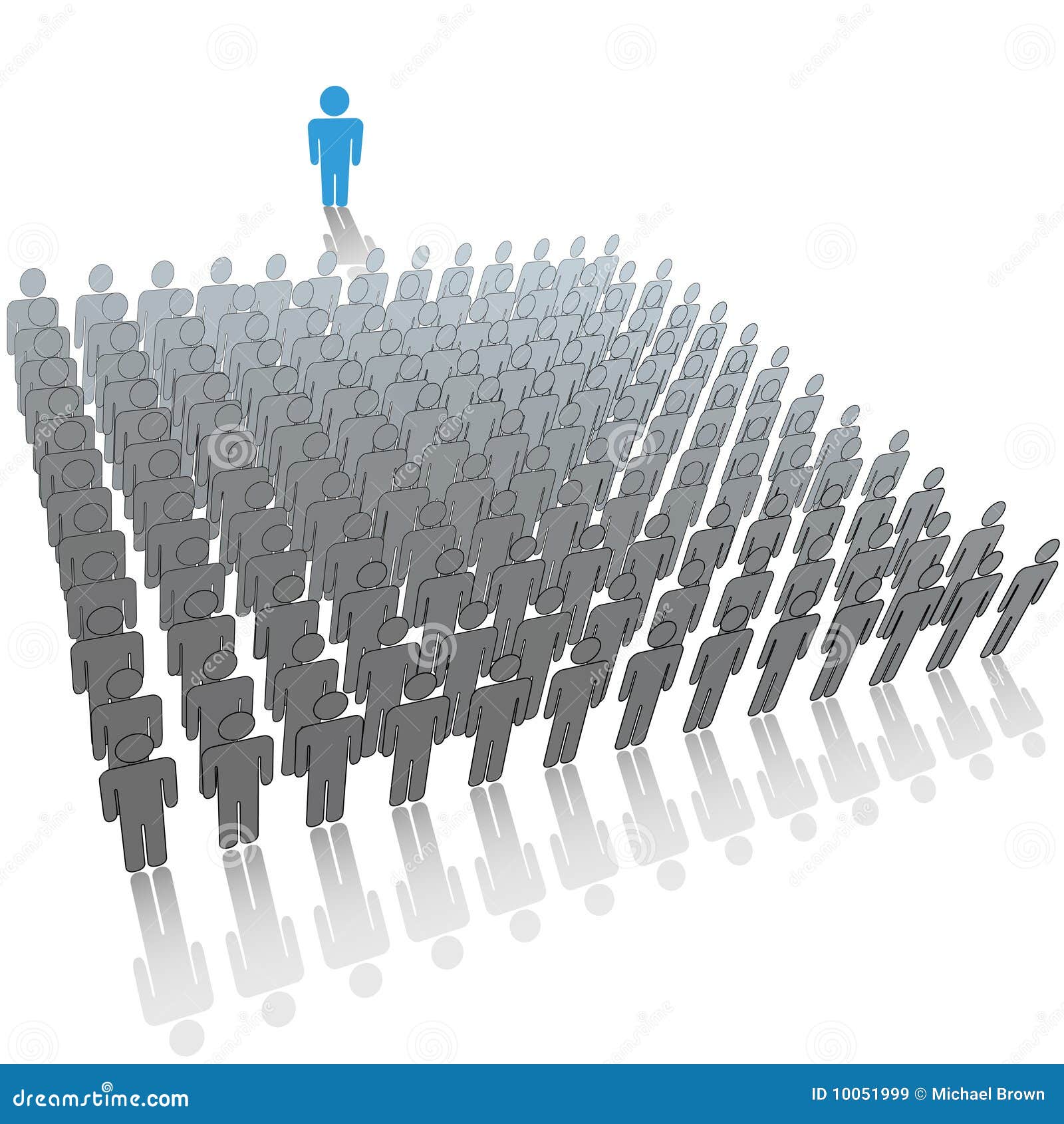 Leader To Large Audience Group of People Stock Vector - Illustration of ...