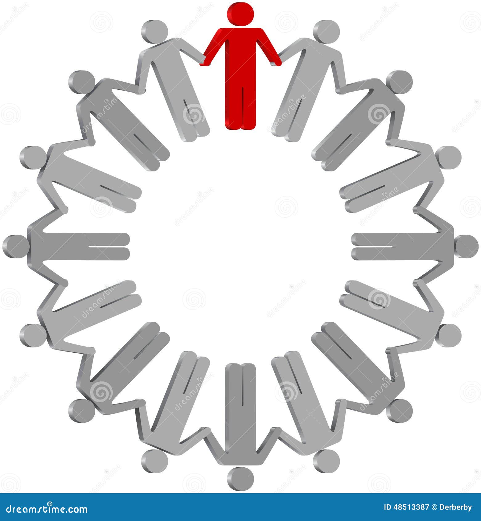 Leader together with team stock vector. Illustration of individual ...