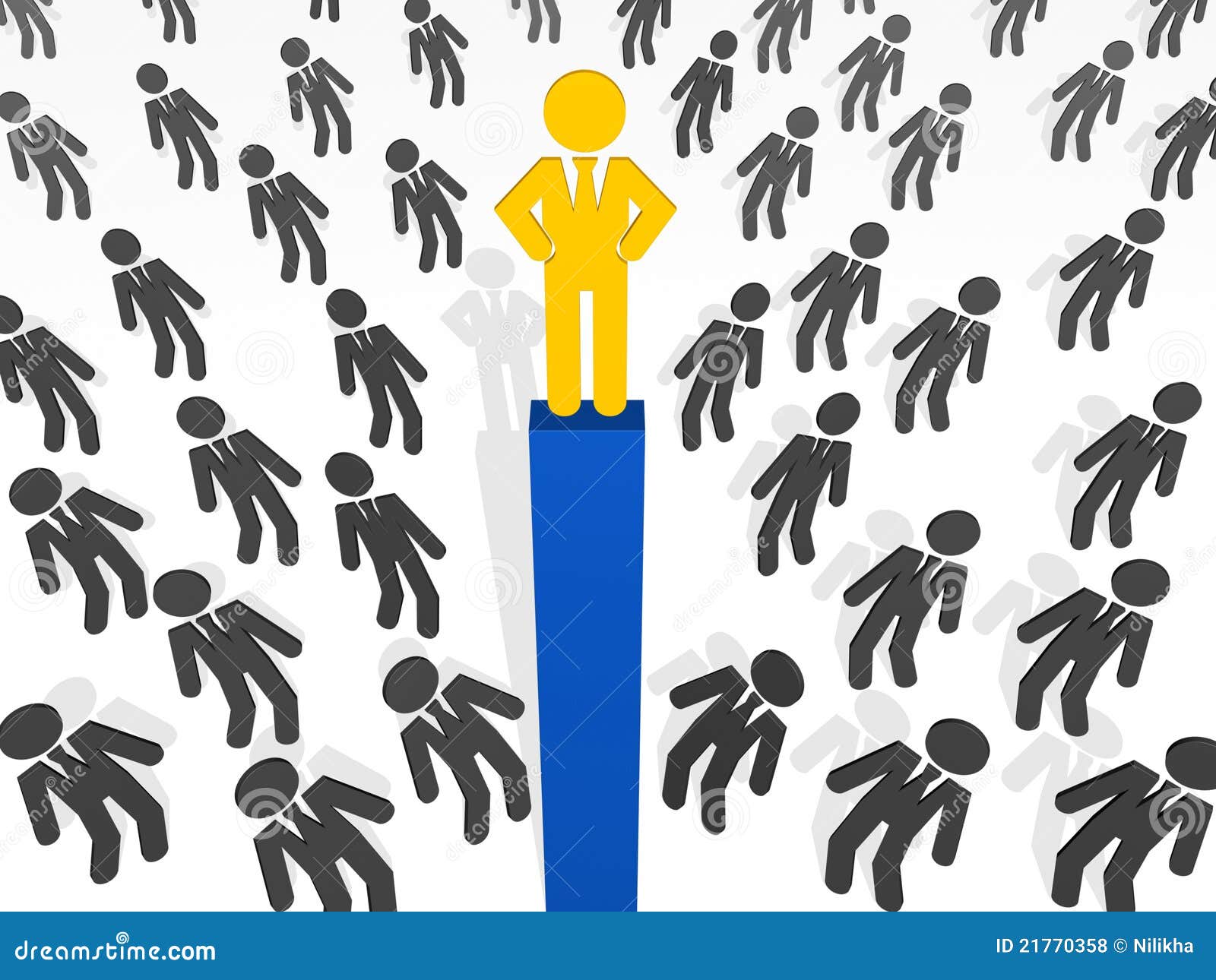 Leader on top stock illustration. Illustration of manager - 21770358