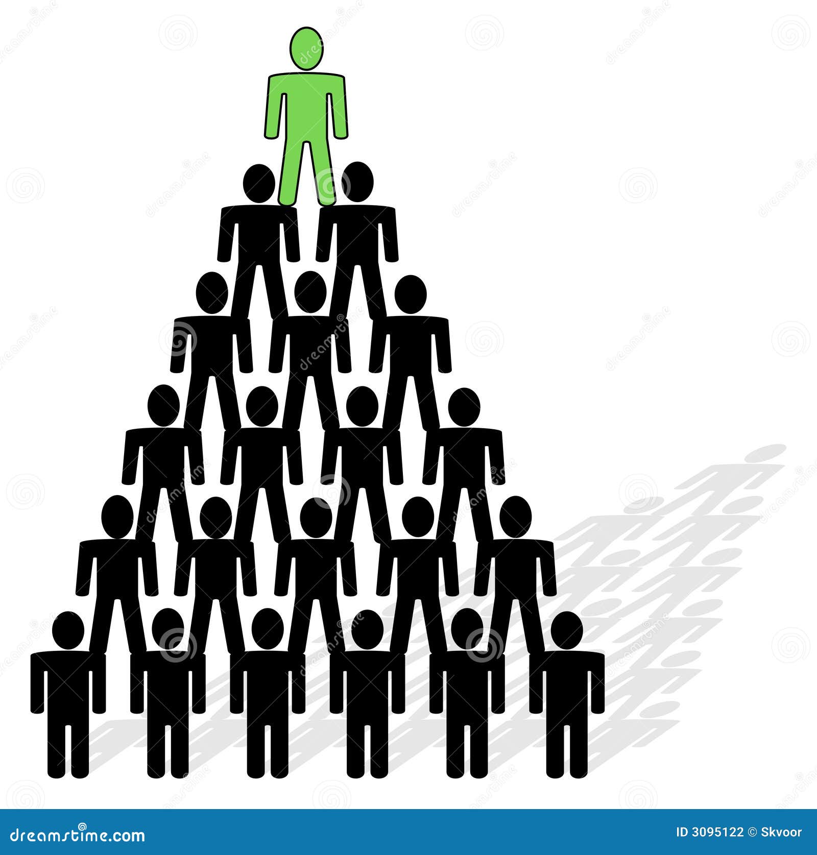 Leader on top of pyramid stock illustration. Illustration of hierarchy ...