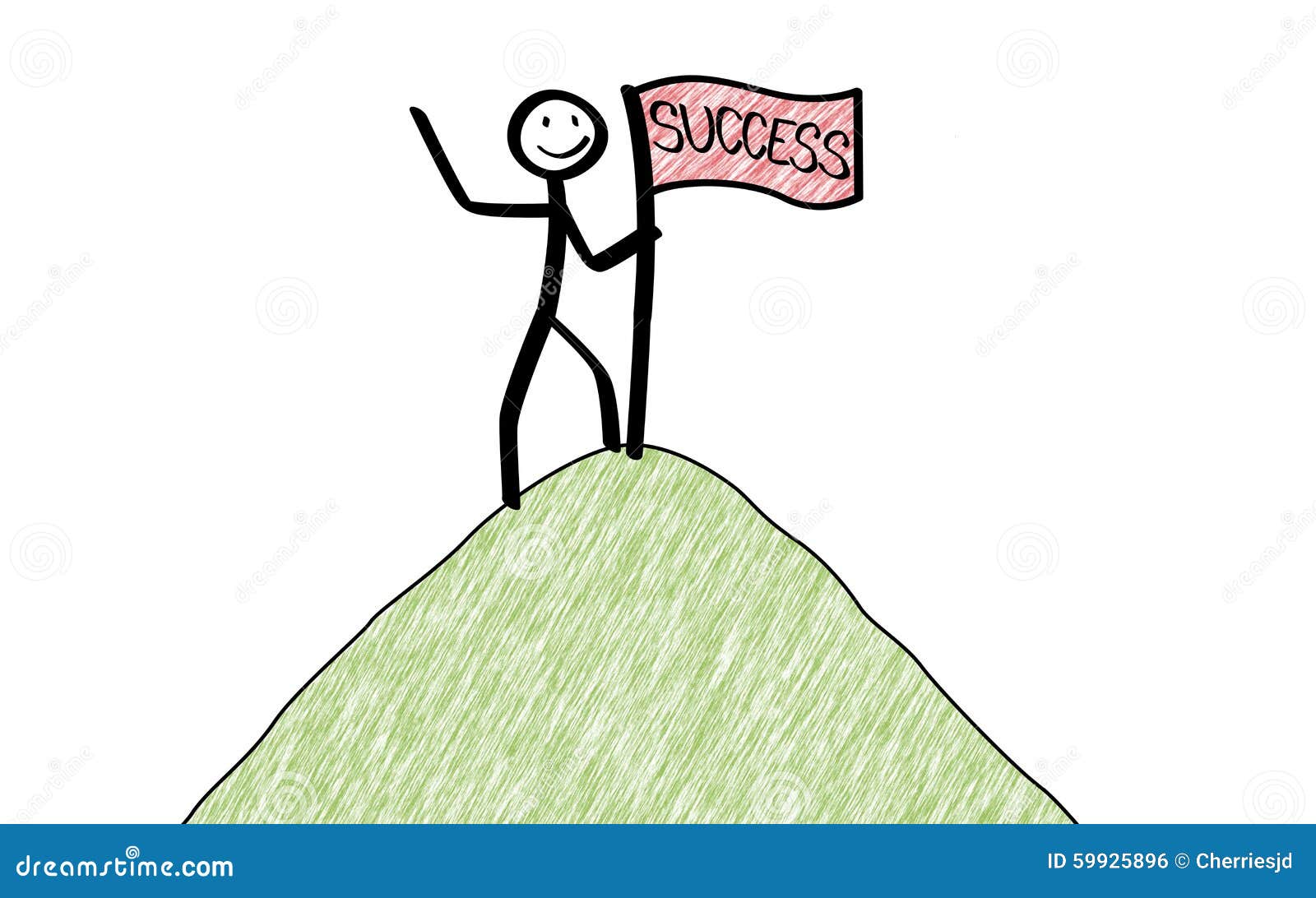 Leader on top stock illustration. Illustration of business - 59925896