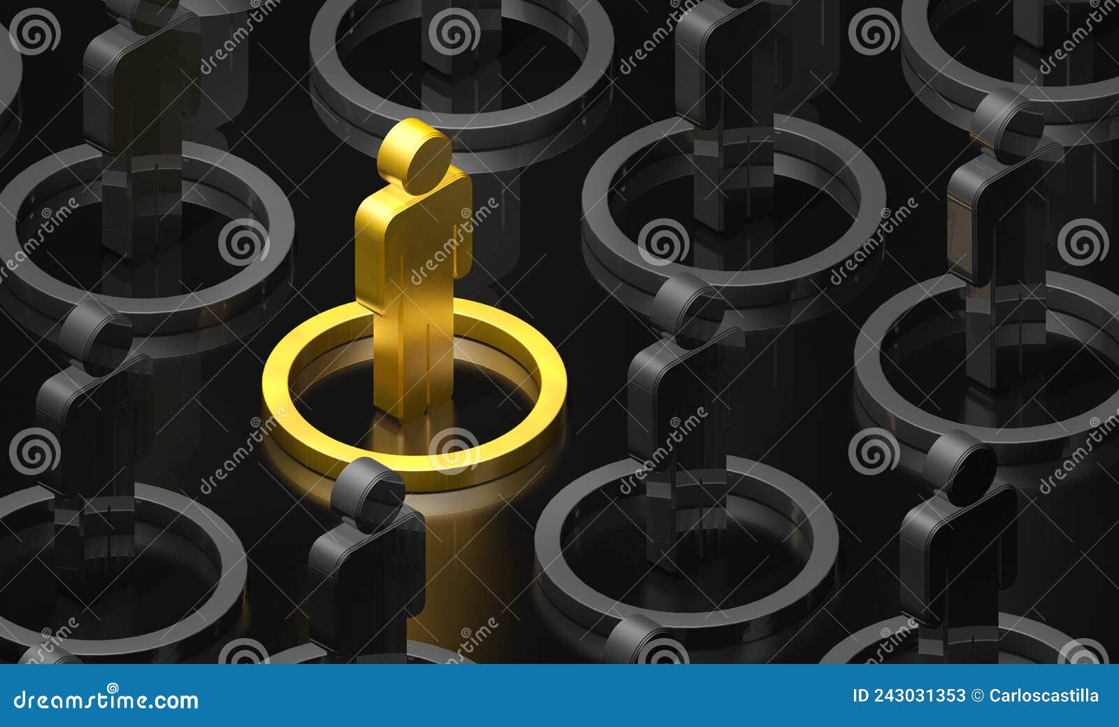 Leader and Uniqueness Concept. 3d Illustration Stock Illustration ...